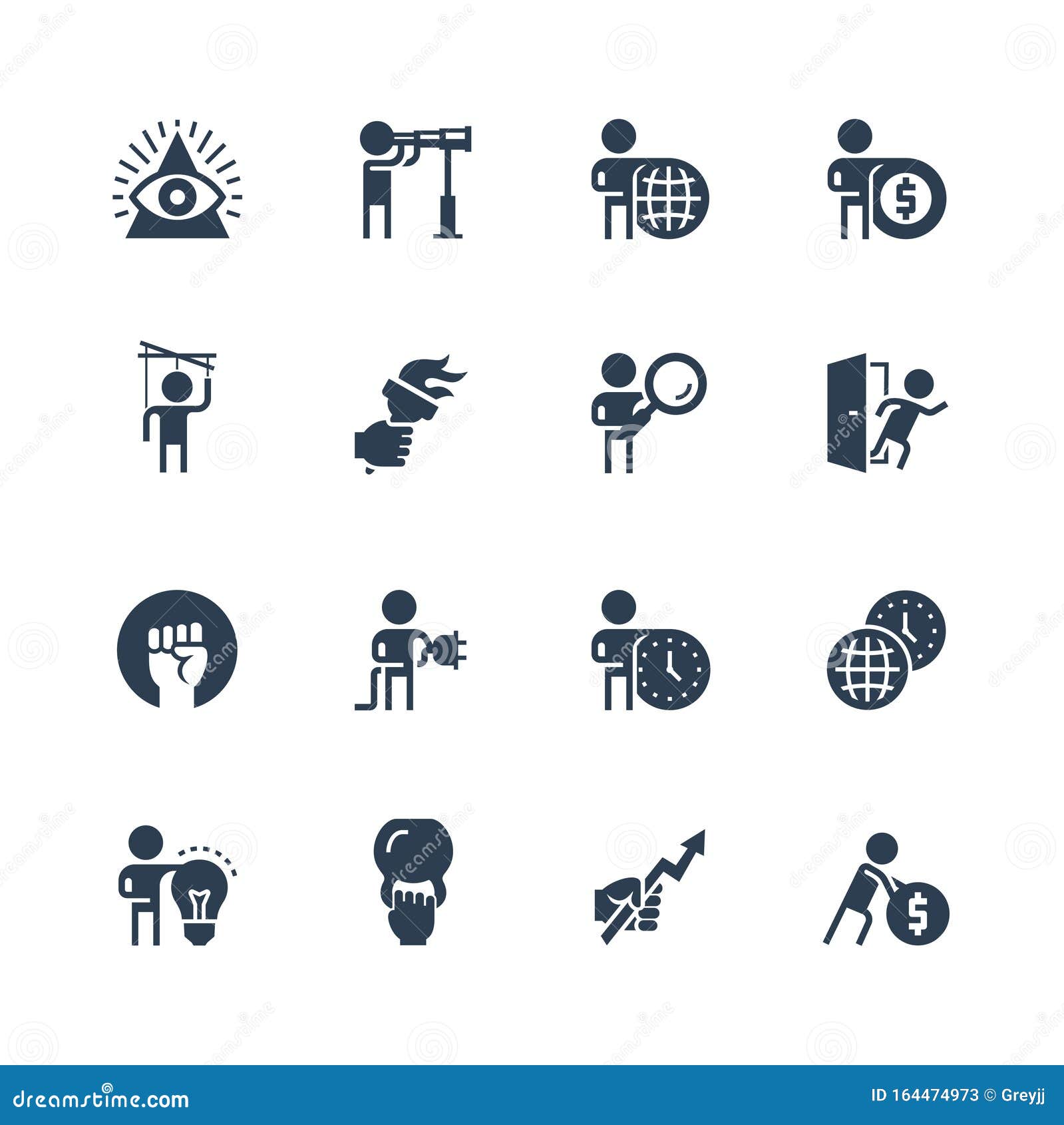 Business and Personal Development Concepts Icons Stock Vector ...
