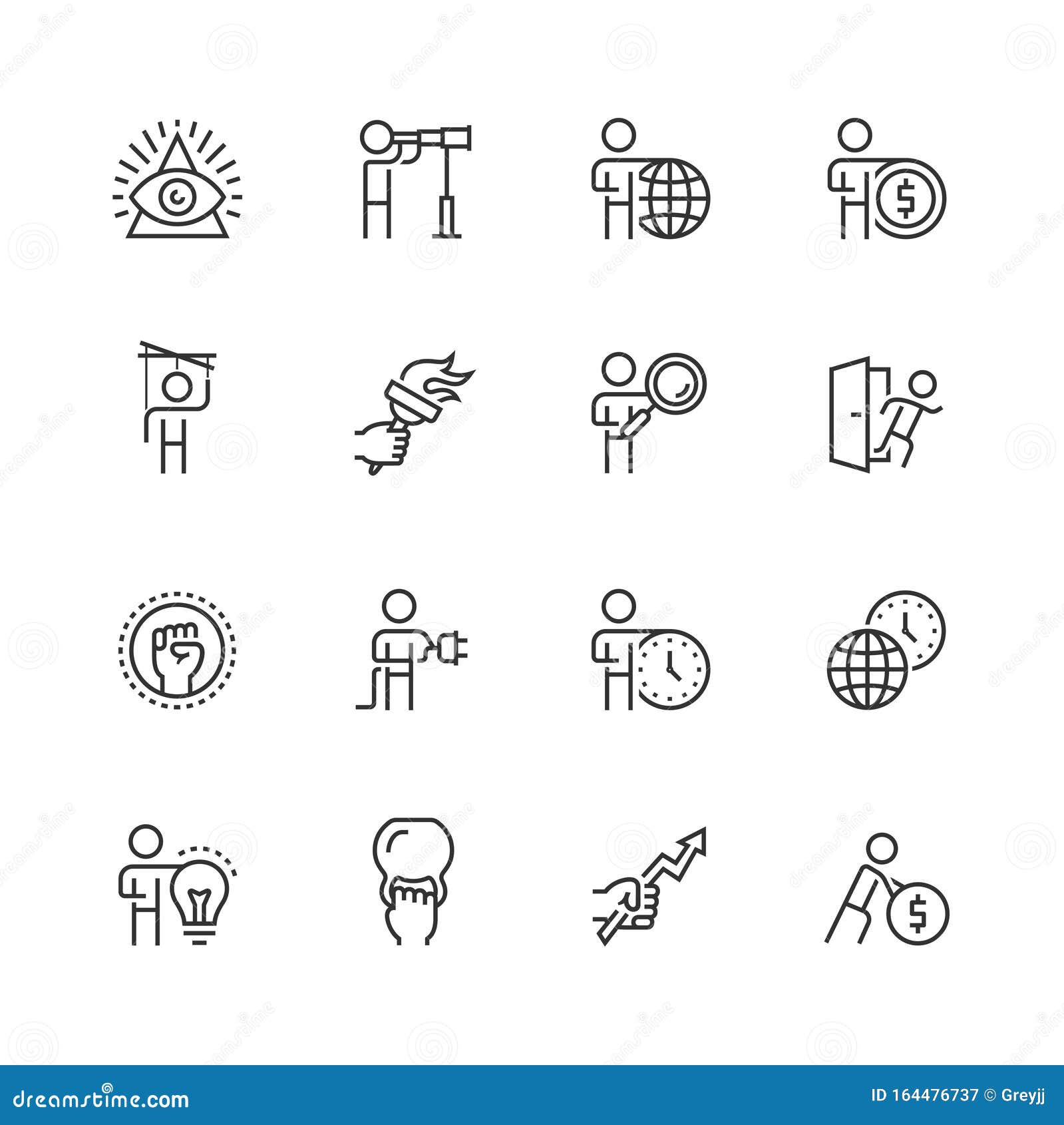 Business and Personal Development Concepts Icons Stock Vector ...