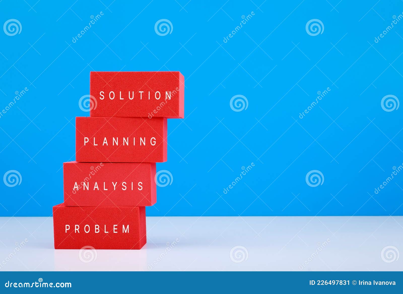 Business or Personal Problem Solving Concept. Ladder Made of Red ...