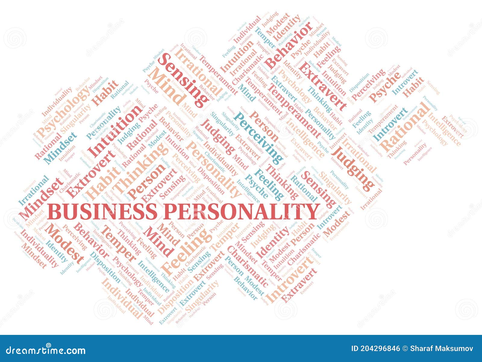 Business Personality Typography Word Cloud Create with the Text only ...