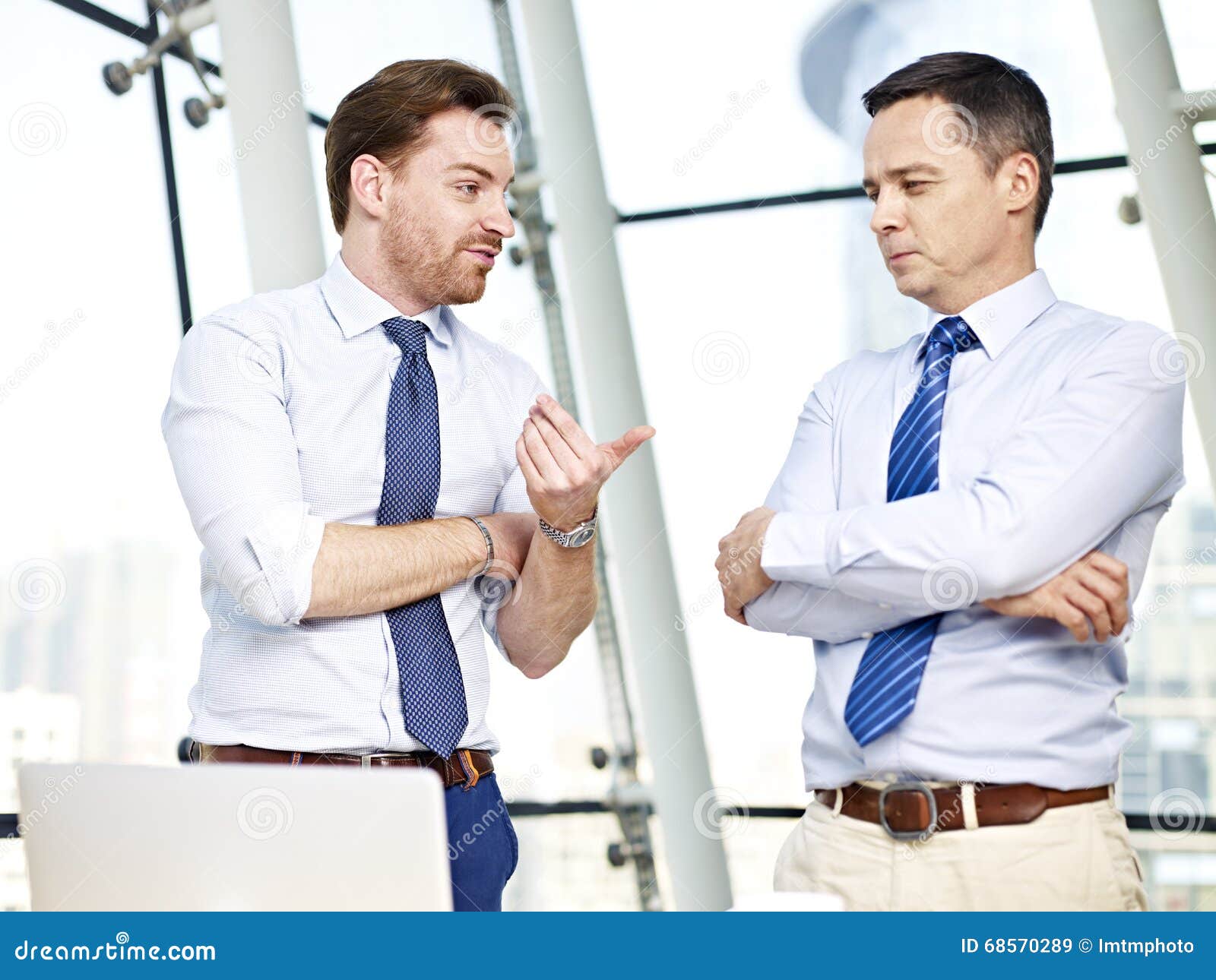 Business Persons Chatting in Office Stock Image - Image of business ...