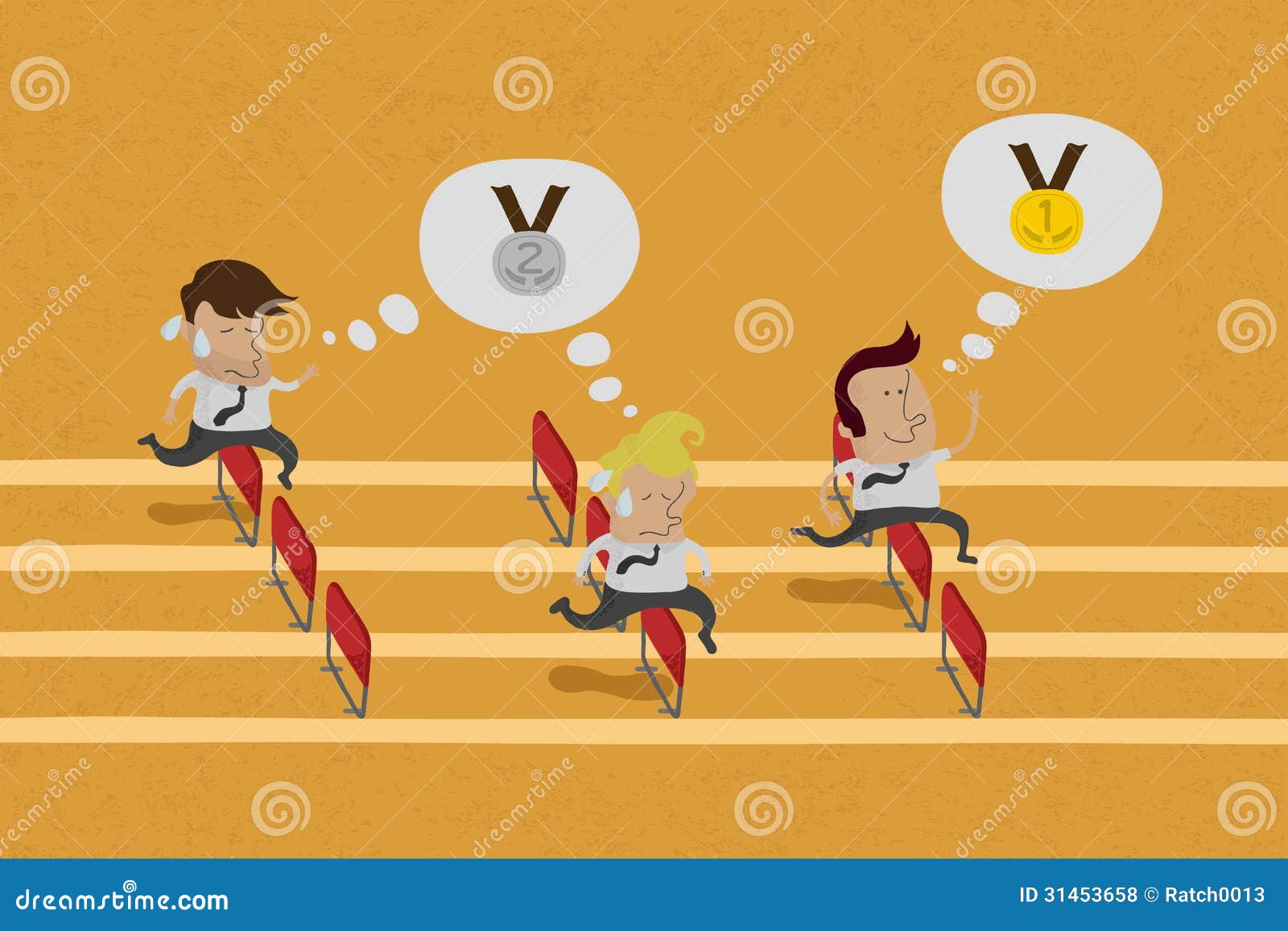 Cash Race Concept. Greedy Business People, Persons Competition For ...
