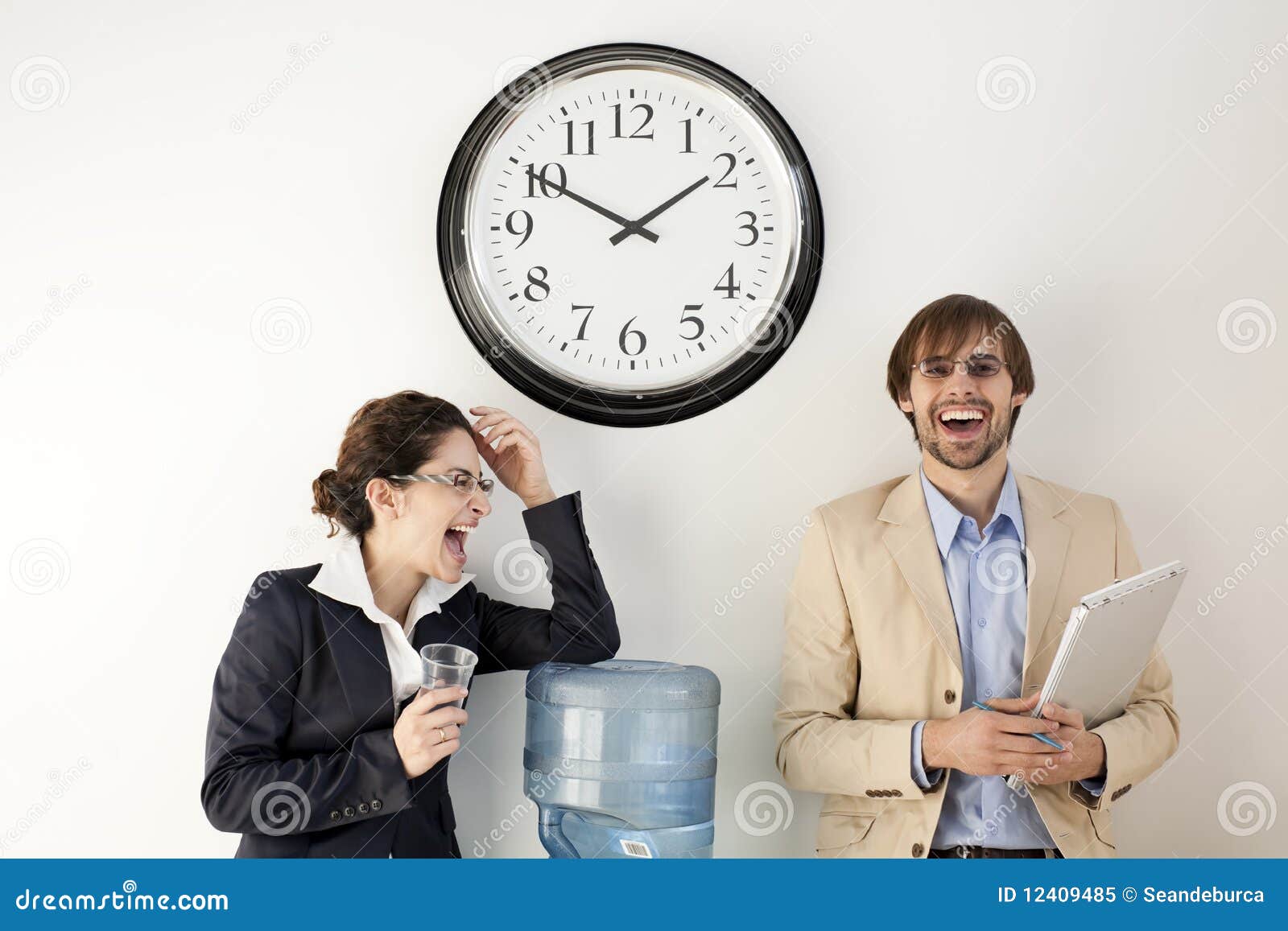 Business Persons at Water Cooler Stock Image - Image of business ...