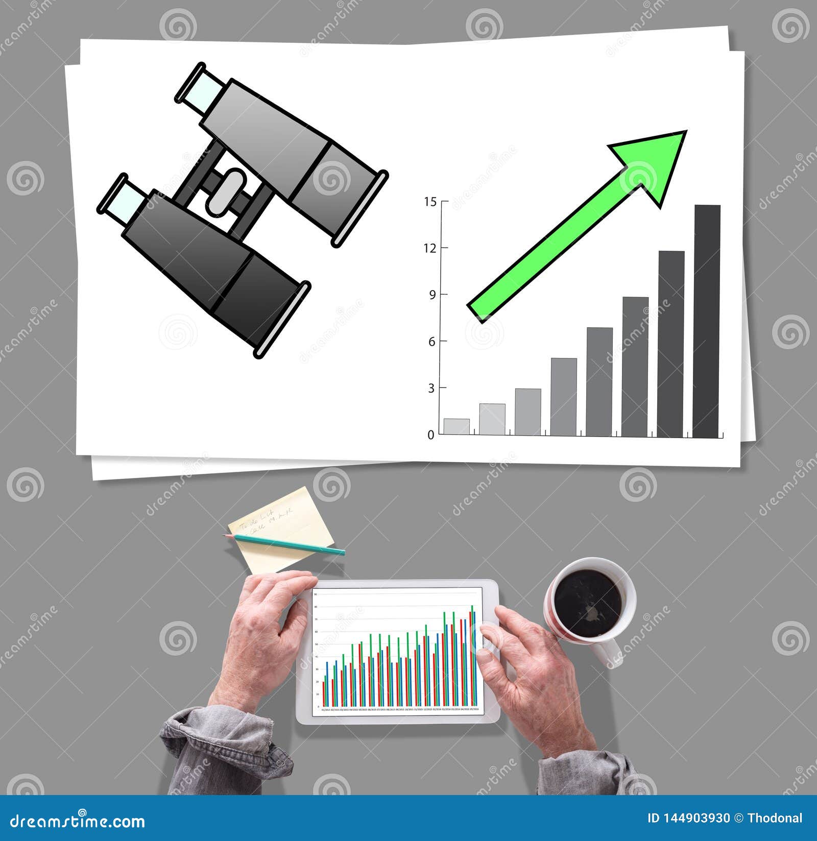 Business Perspective Concept Placed on a Desk Stock Photo - Image of ...