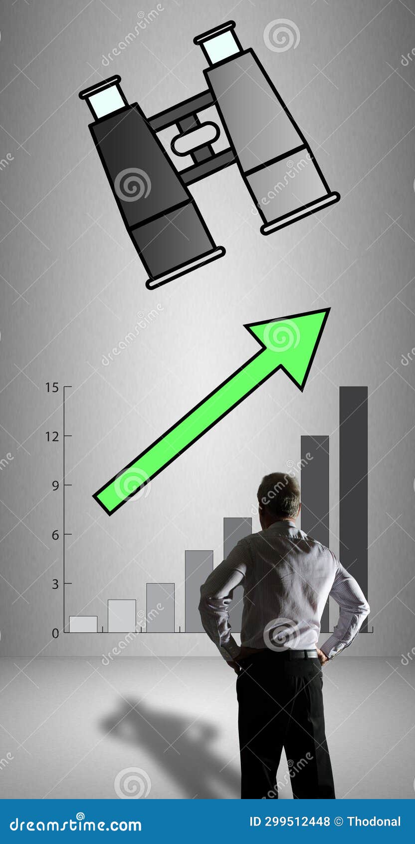 Business Perspective Concept Watched by a Businessman Stock Photo ...