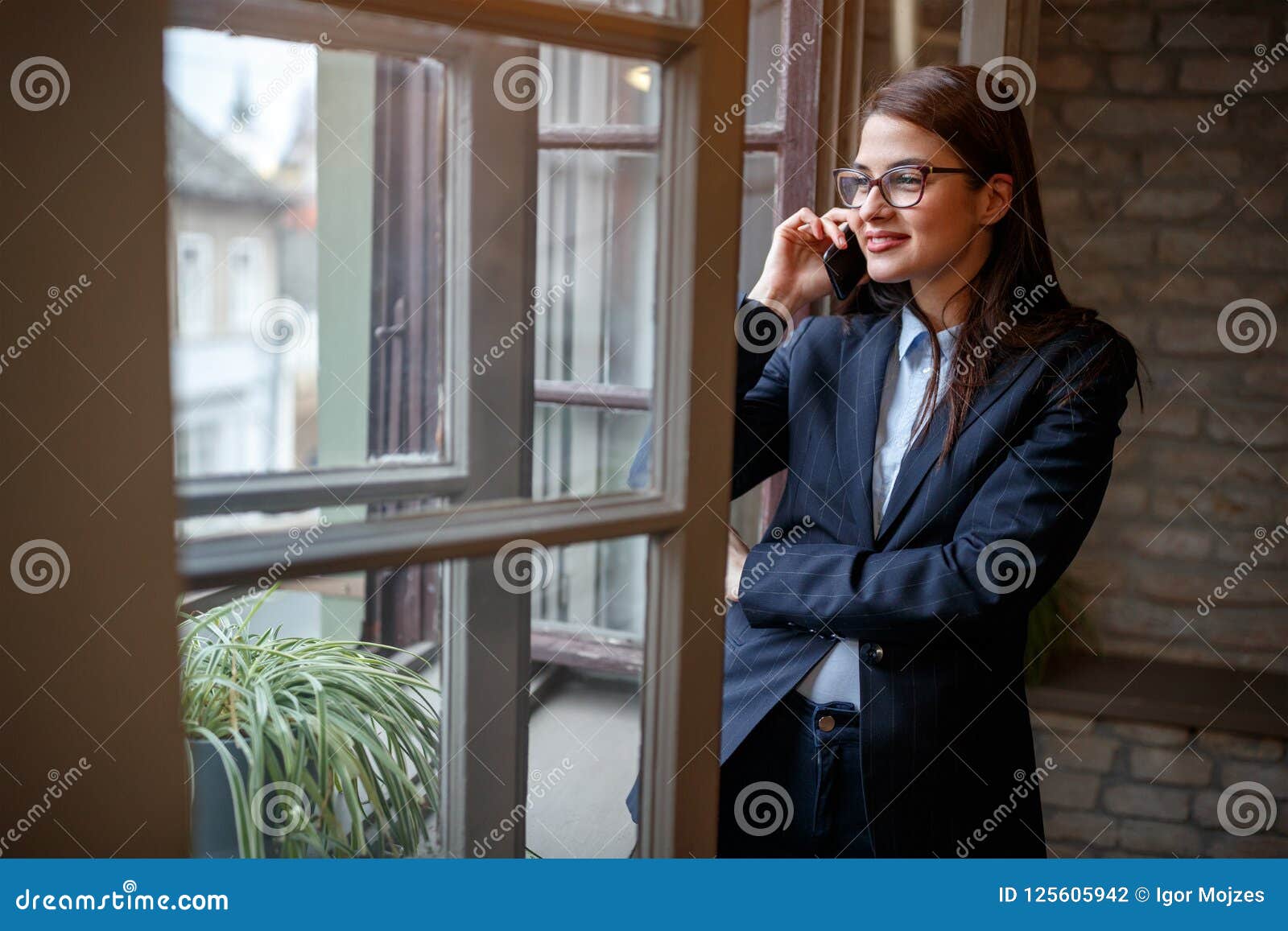 Business Phone Conversation in Office Stock Photo - Image of mobile ...