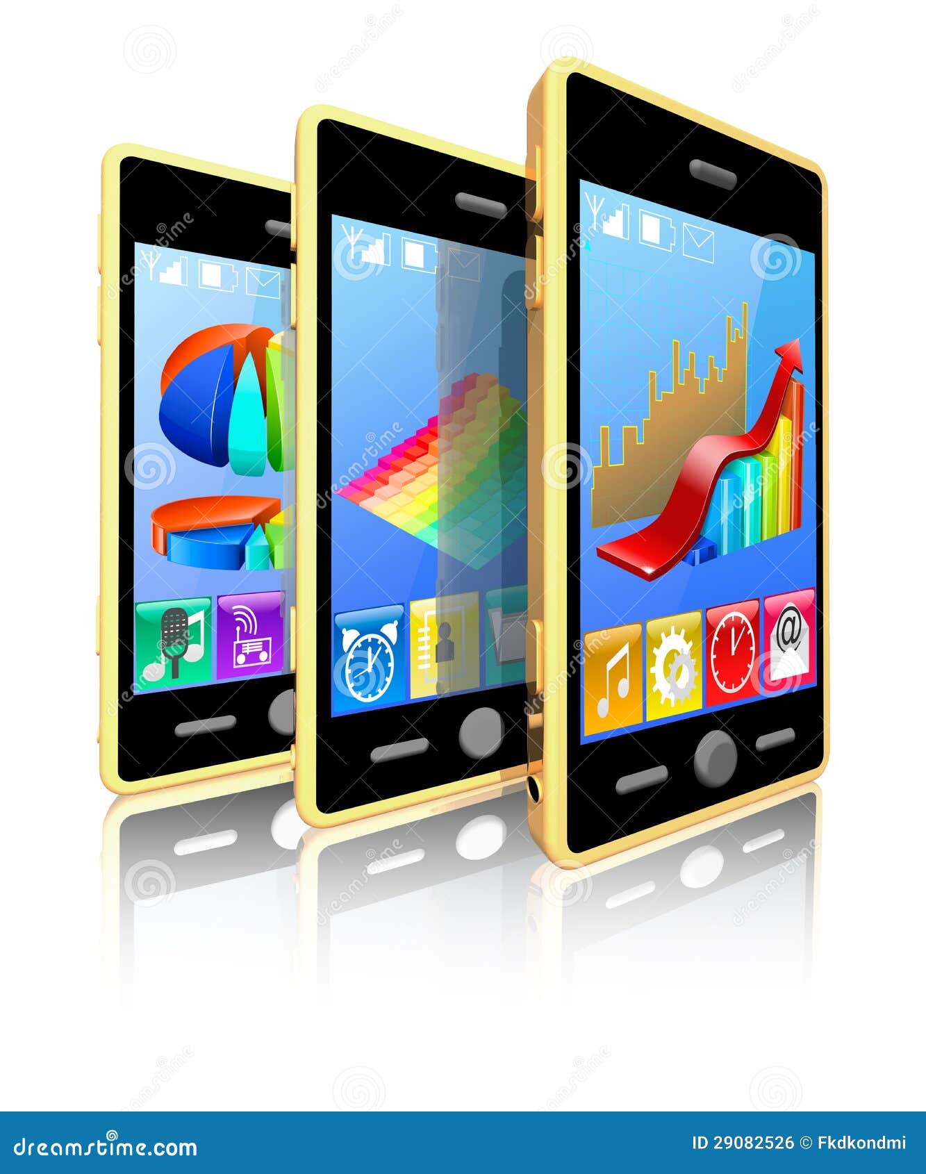 Business phones. stock illustration. Illustration of communication ...