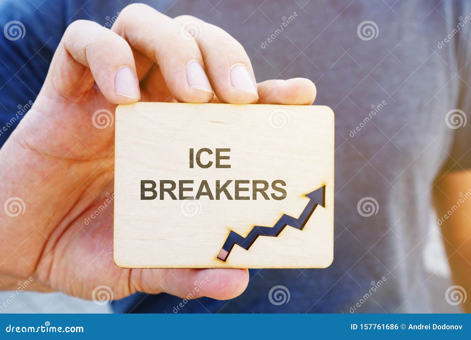 Business Photo Shows Printed Text Ice Breakers Stock Photo - Image of ...