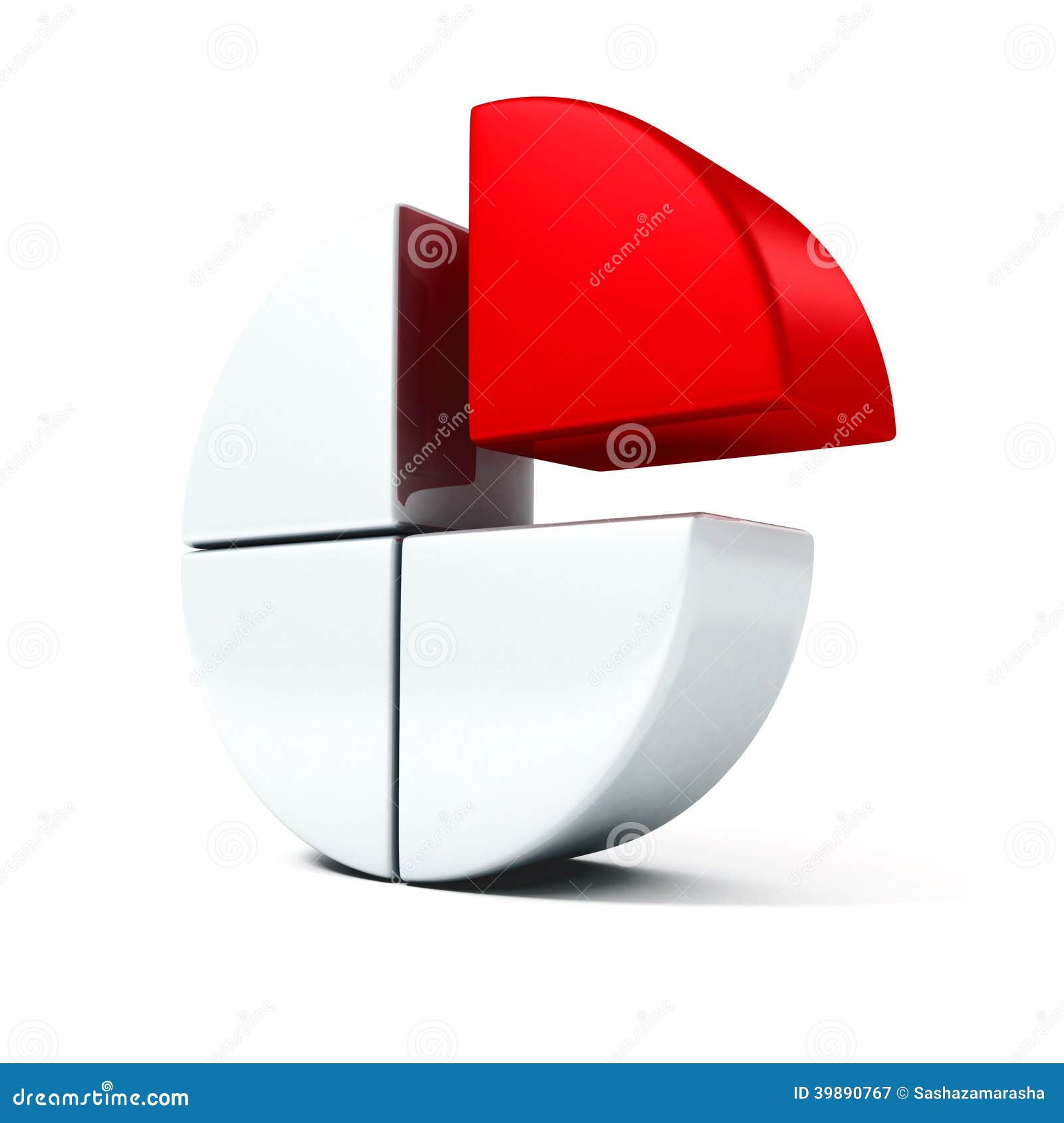 Business Pie Chart Diagram Red Part Icon Stock Illustration ...