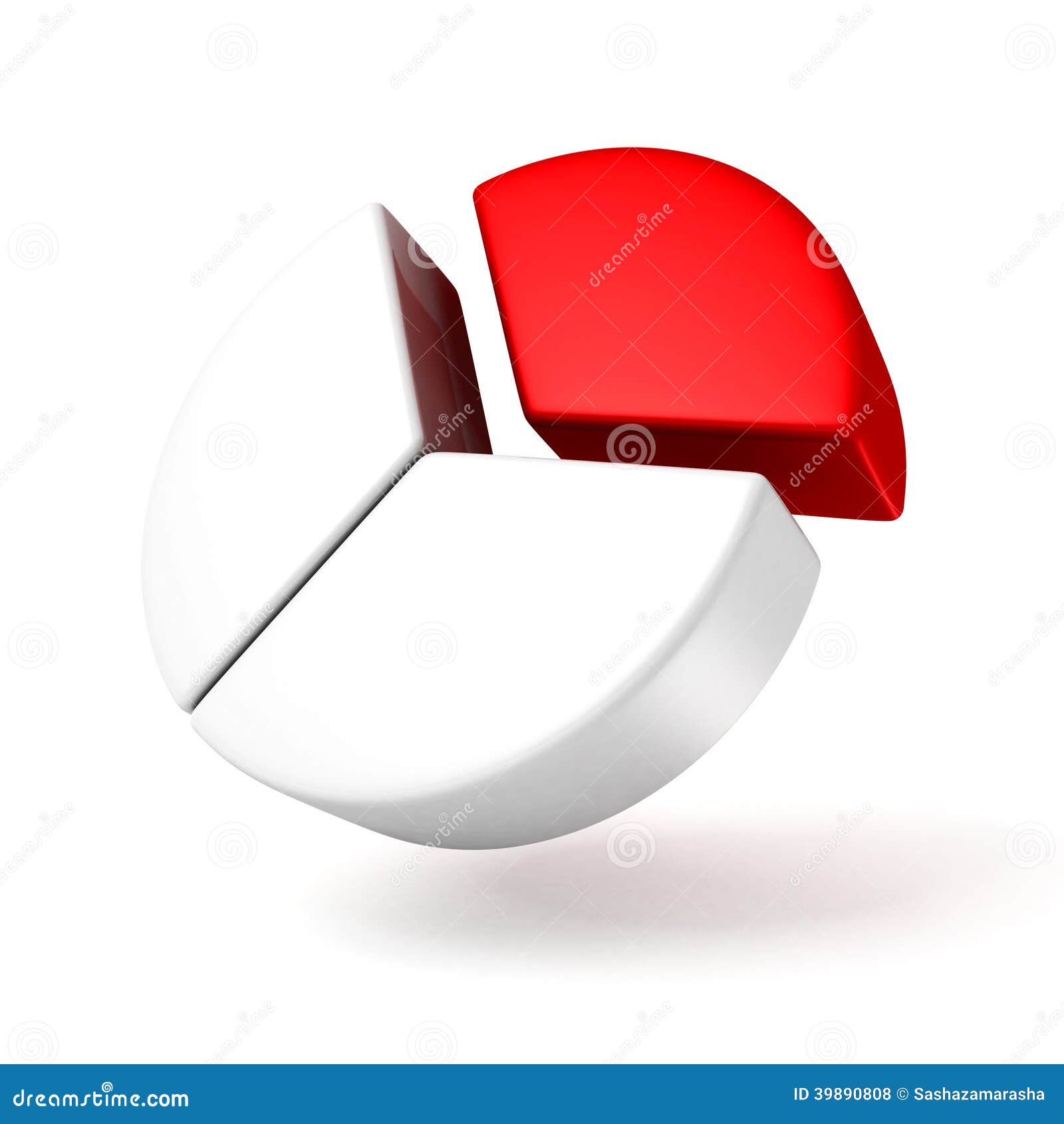 Business Pie Chart Diagram Red Part Icon Stock Illustration ...