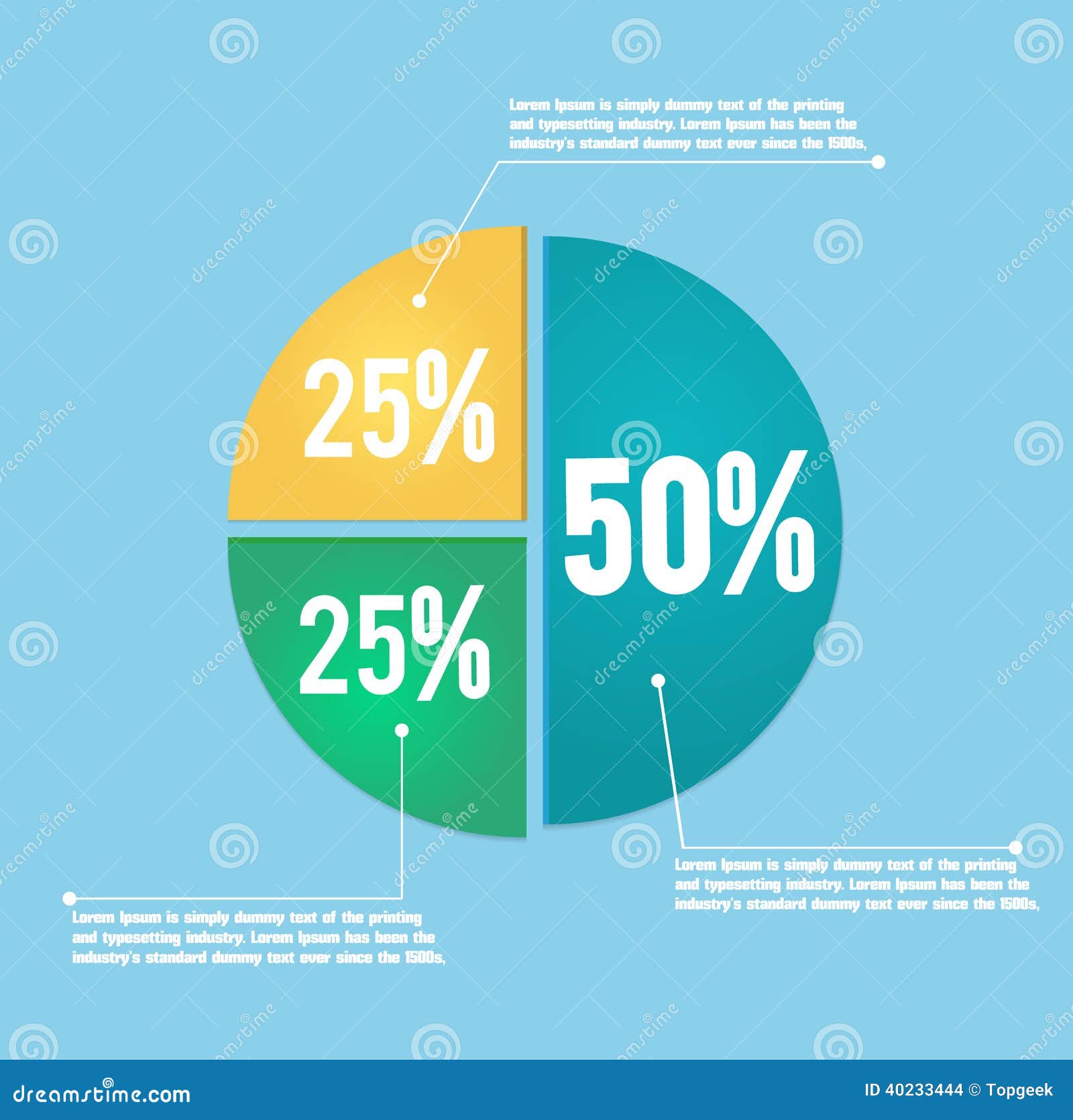 Business pie chart stock vector. Illustration of progress - 40233444