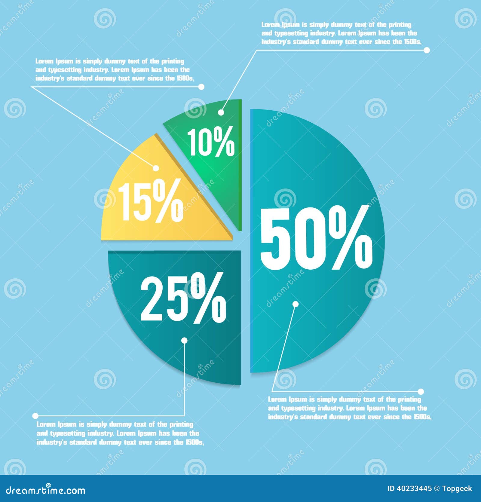 Business pie chart stock vector. Illustration of presentation - 40233445