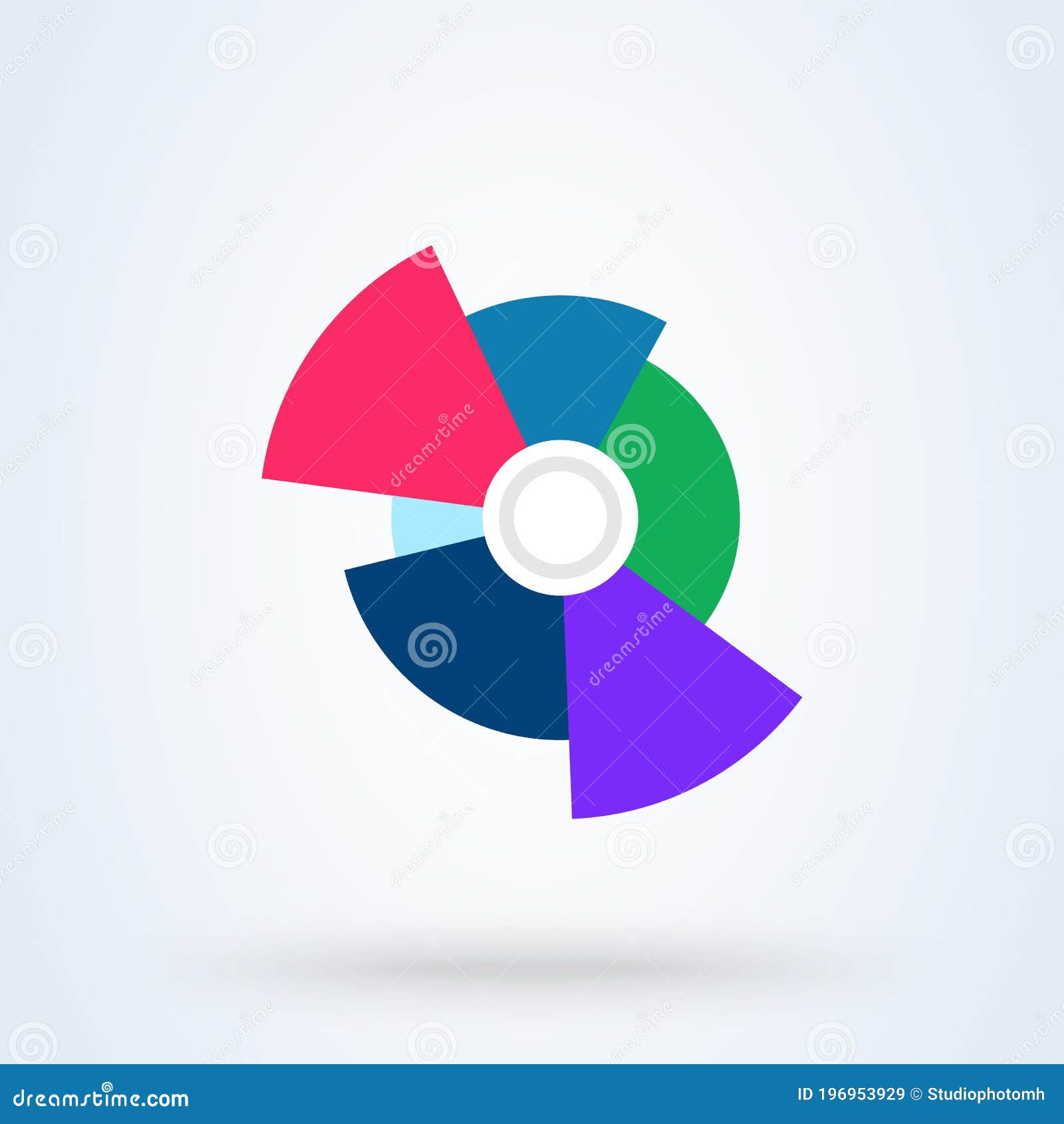 Business Pie Chart Sign Icon or Logo. Presentations and Infographic ...