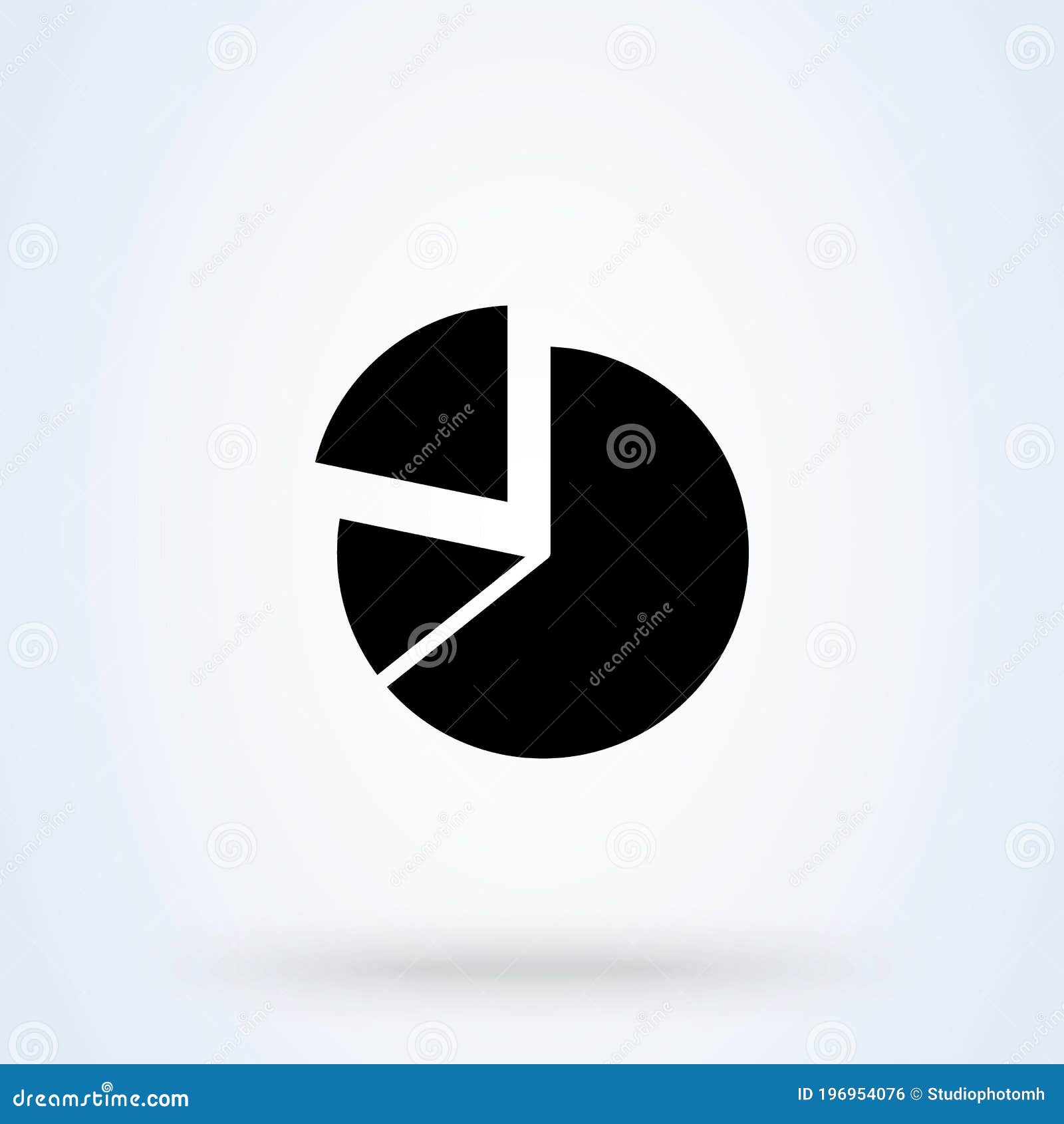Business Pie Chart Sign Icon or Logo. Presentations and Infographic ...