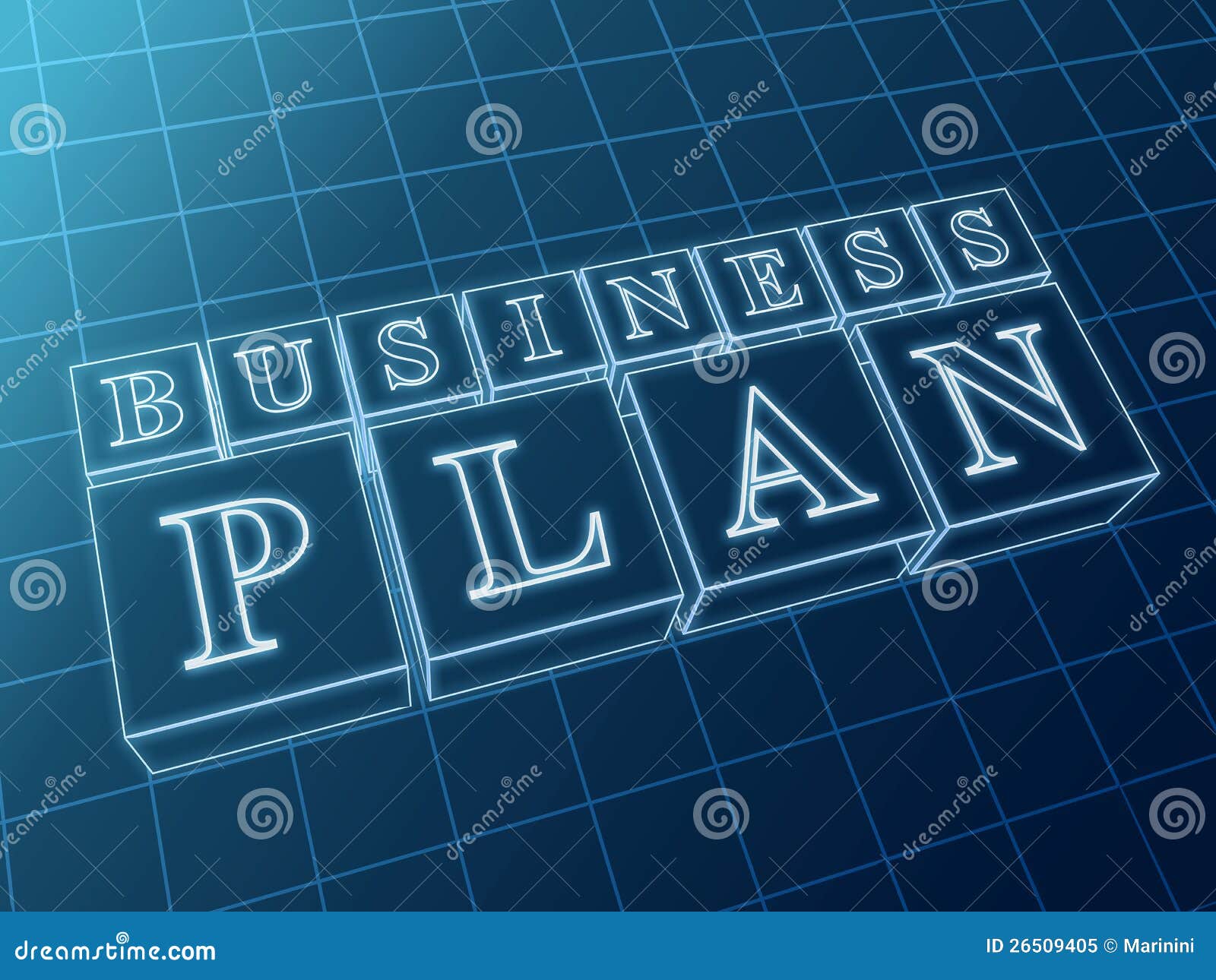 Business Plan in Blue Boxes Stock Image - Image of leadership ...