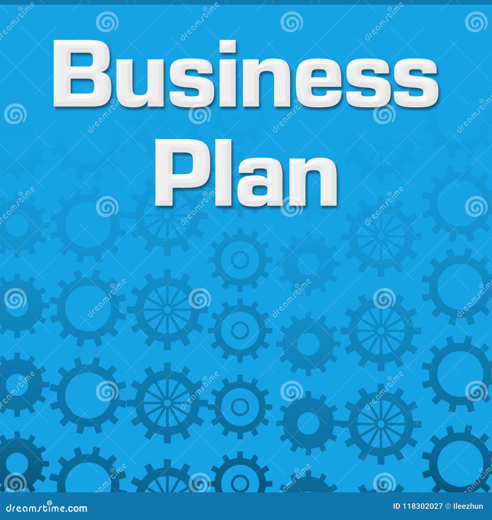Business Plan Blue Gears Background Stock Illustration - Illustration ...