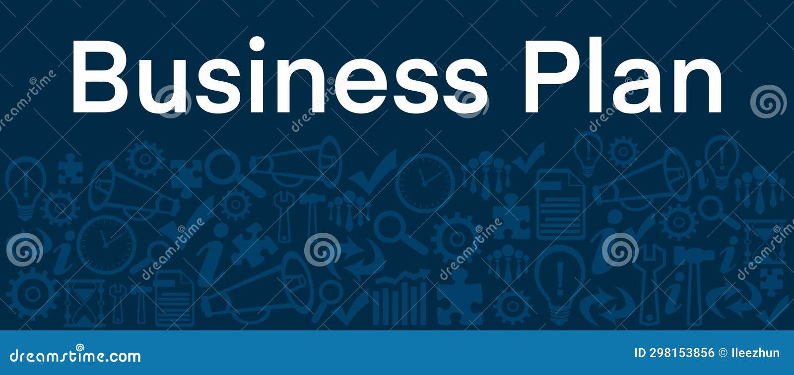 Business Plan Blue Business Symbols Texture Bottom Text Stock ...