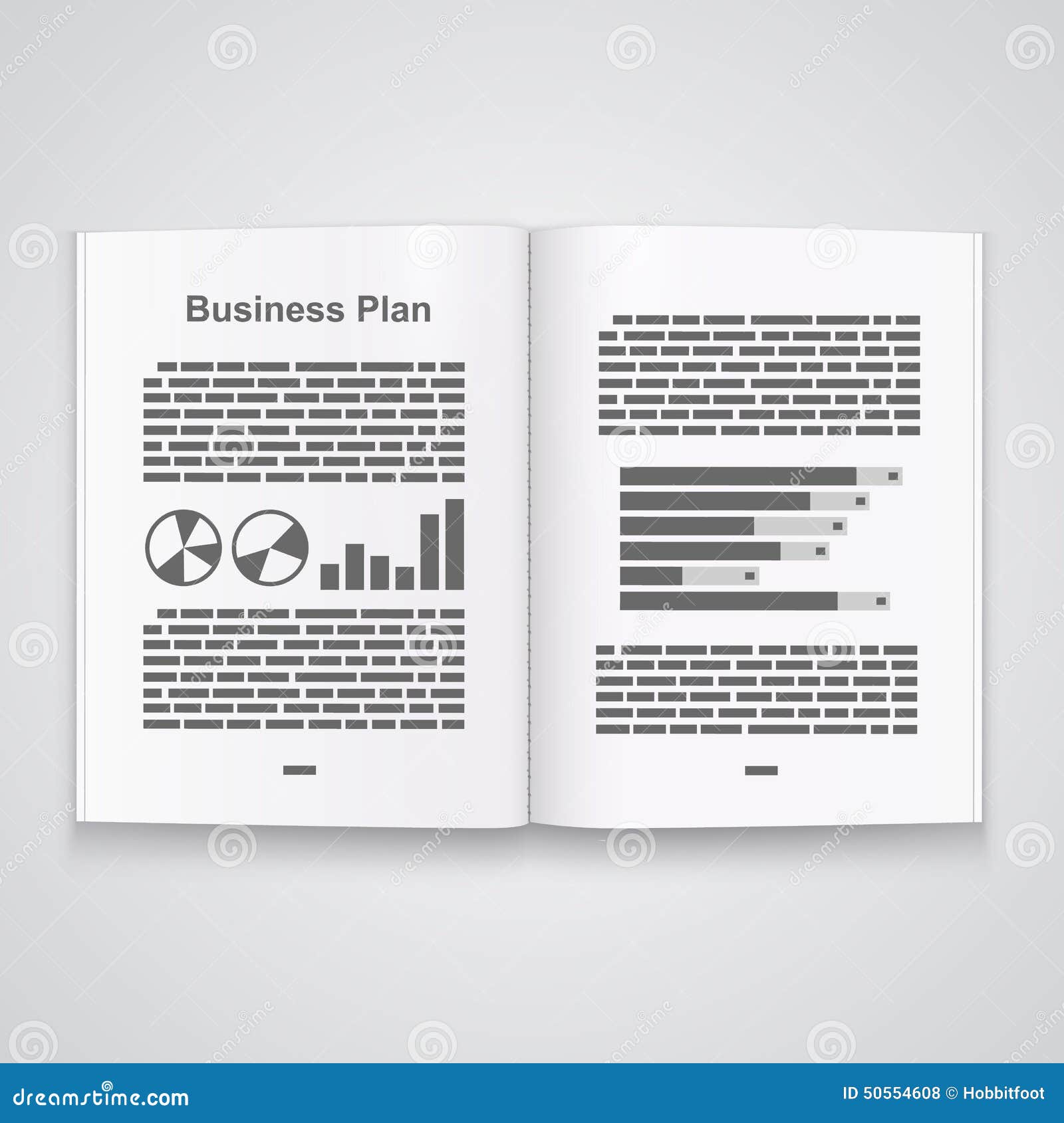 Business plan book. Vector stock vector. Illustration of object - 50554608