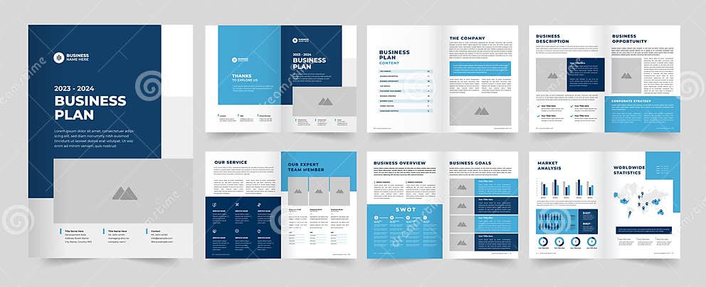 Business Plan or Business Plan Layout Template Stock Vector ...