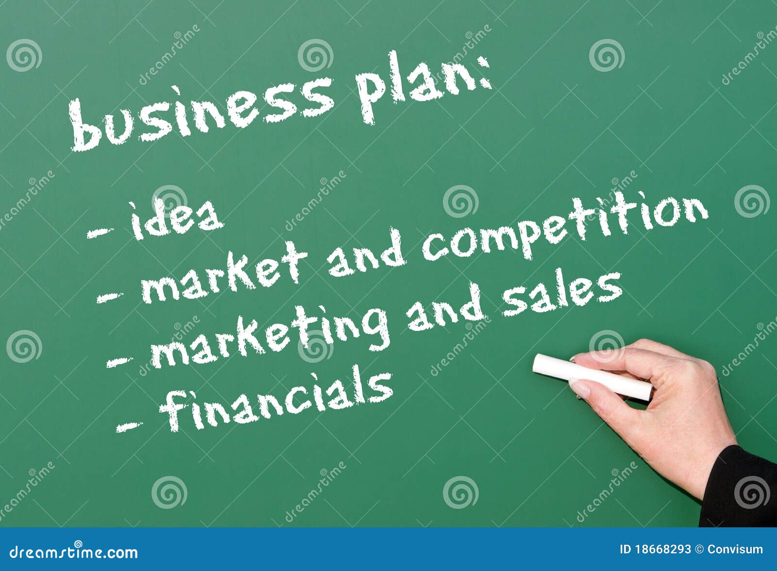 Business Plan on Chalkboard Stock Image - Image of brainstorming, board ...