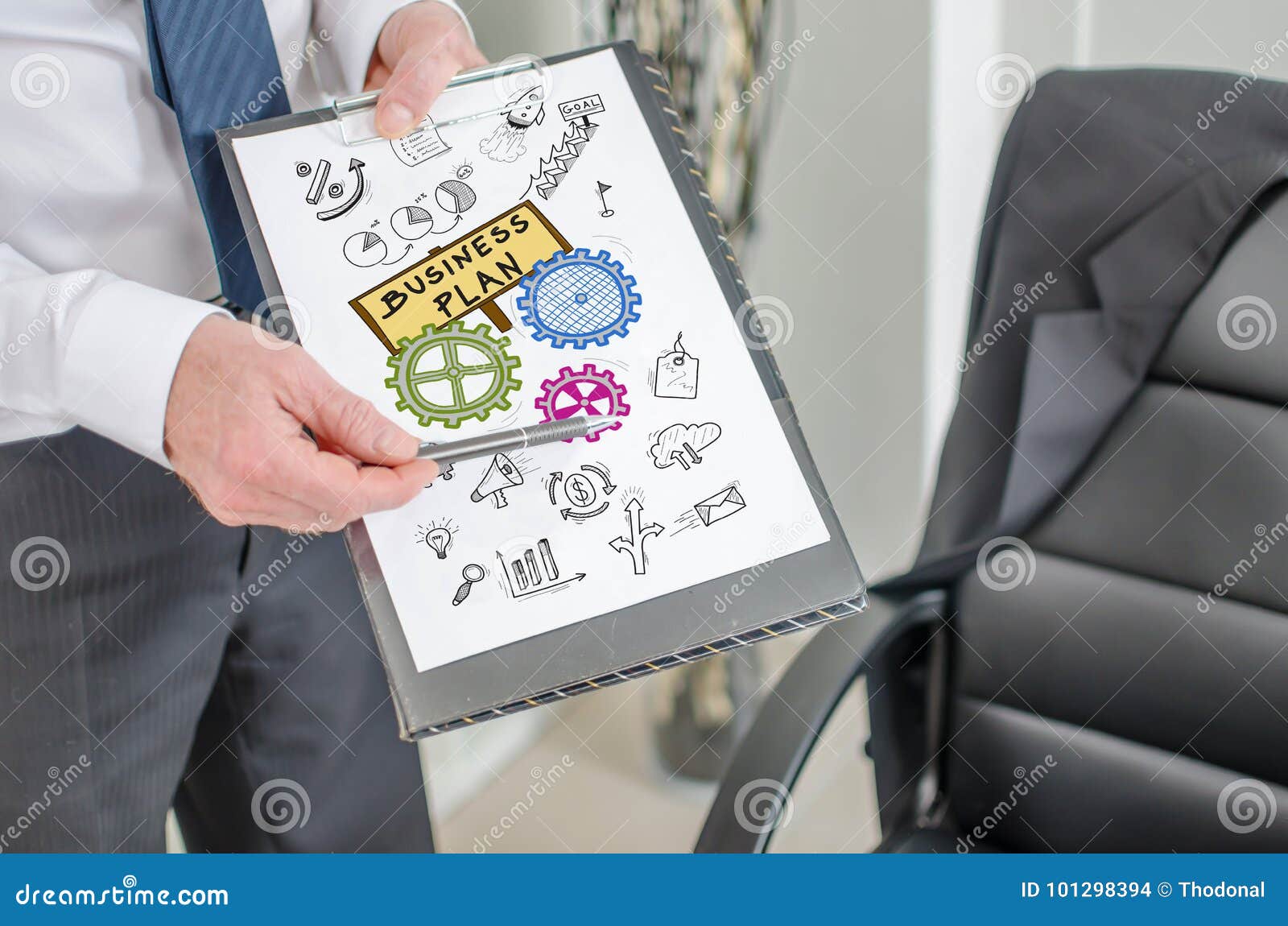 Business Plan Concept on a Clipboard Stock Photo - Image of businessman ...