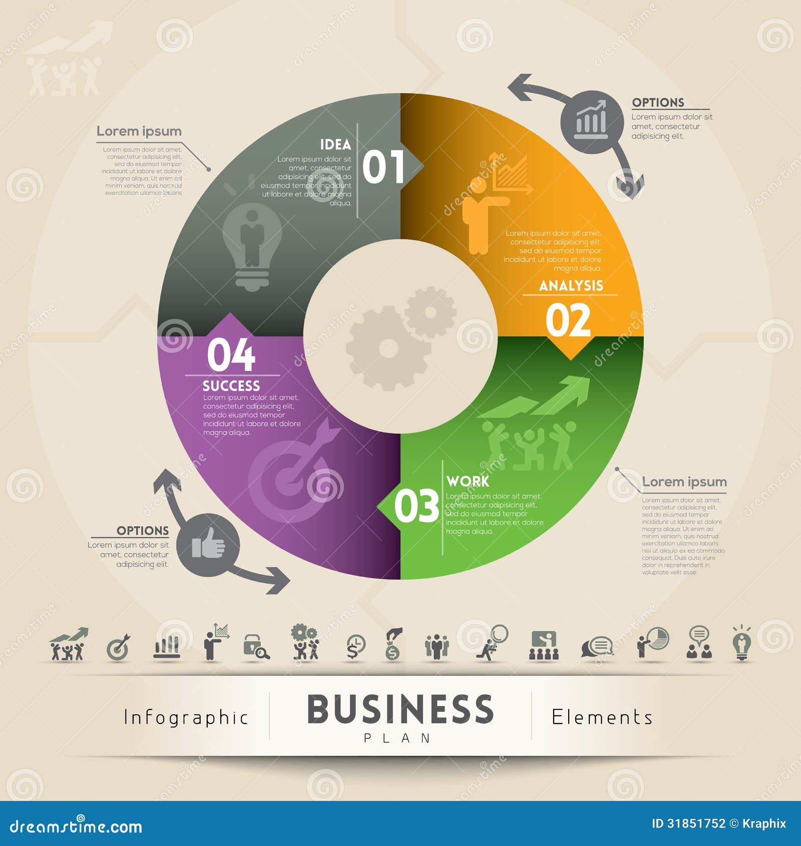 Business Plan Concept Graphic Element Stock Vector - Illustration of ...