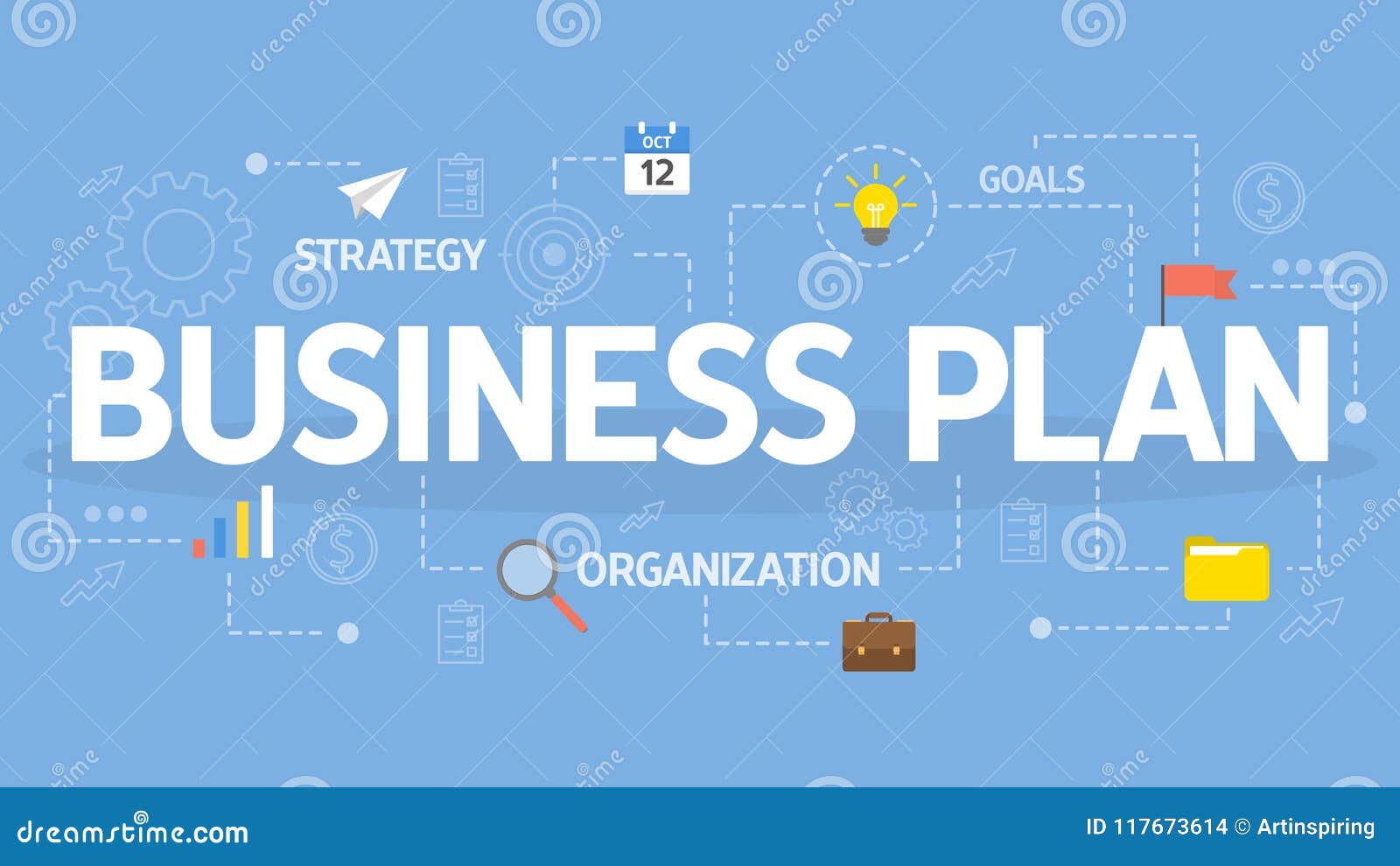 Business plan concept. stock vector. Illustration of abstract - 117673614