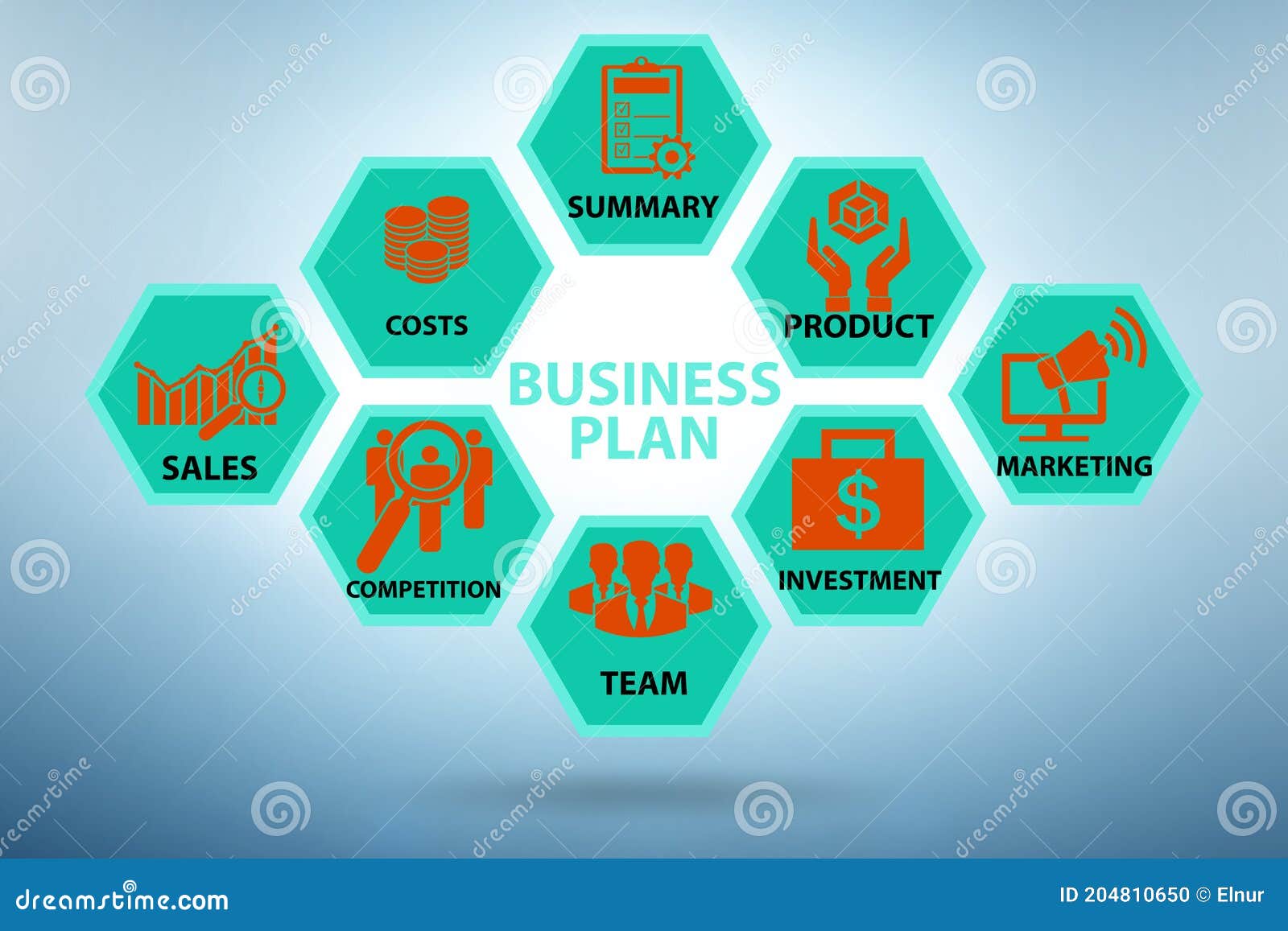Business Plan Concept Illustration with Key Elements Stock Photo ... Business Plan Concept Illustration with Key Elements Stock Photo ...