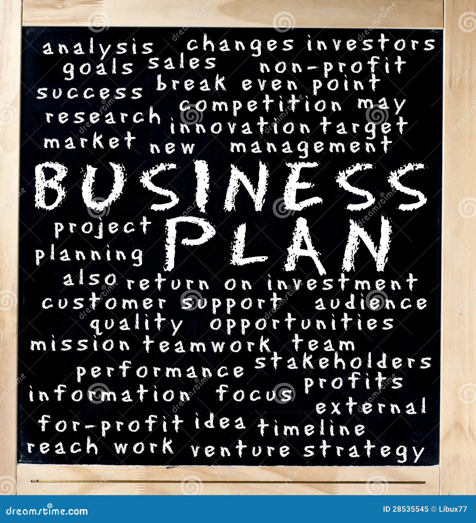 Business Plan Concept Written on Chalkboard Stock Image - Image of ...