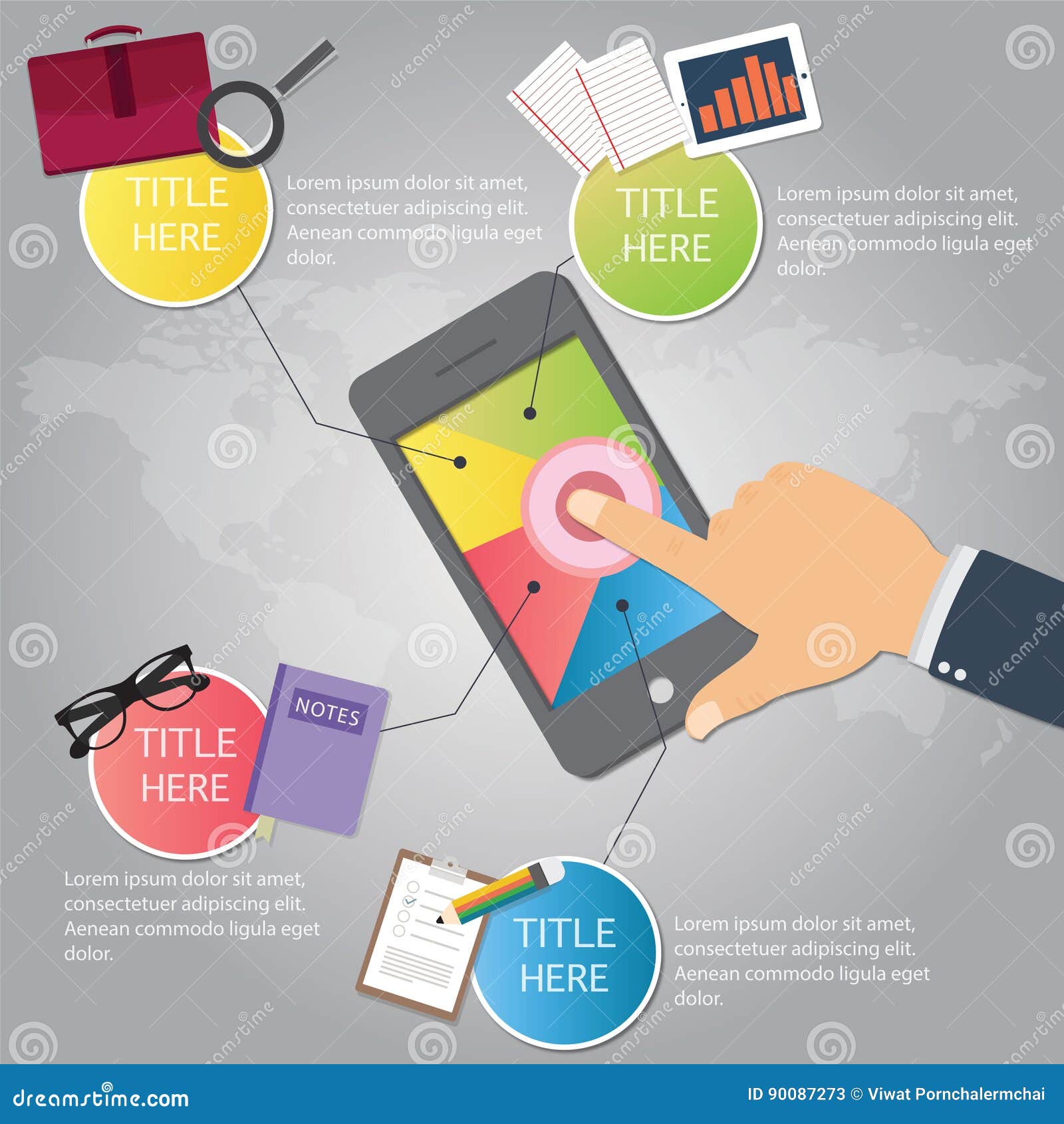 Business Plan and Creative Team Stock Vector - Illustration of graphic ...