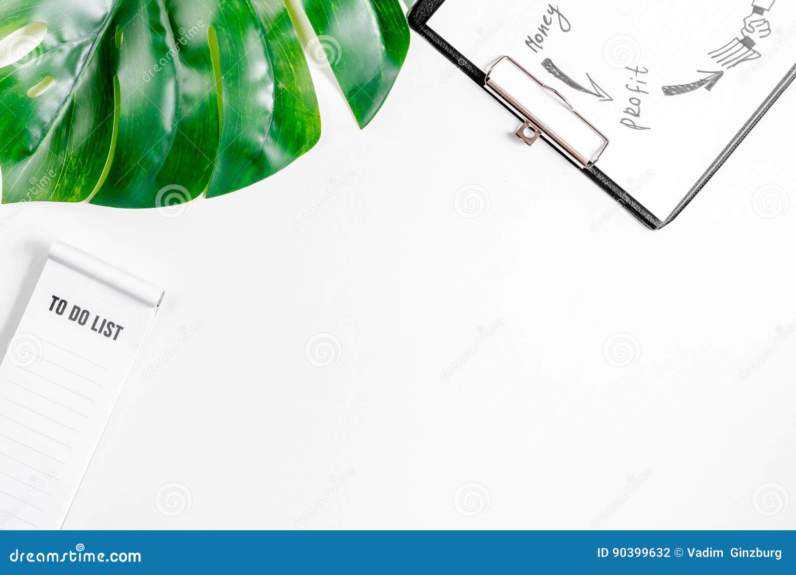 Business Plan Development with Board Desk Background Top View Mock-up ...