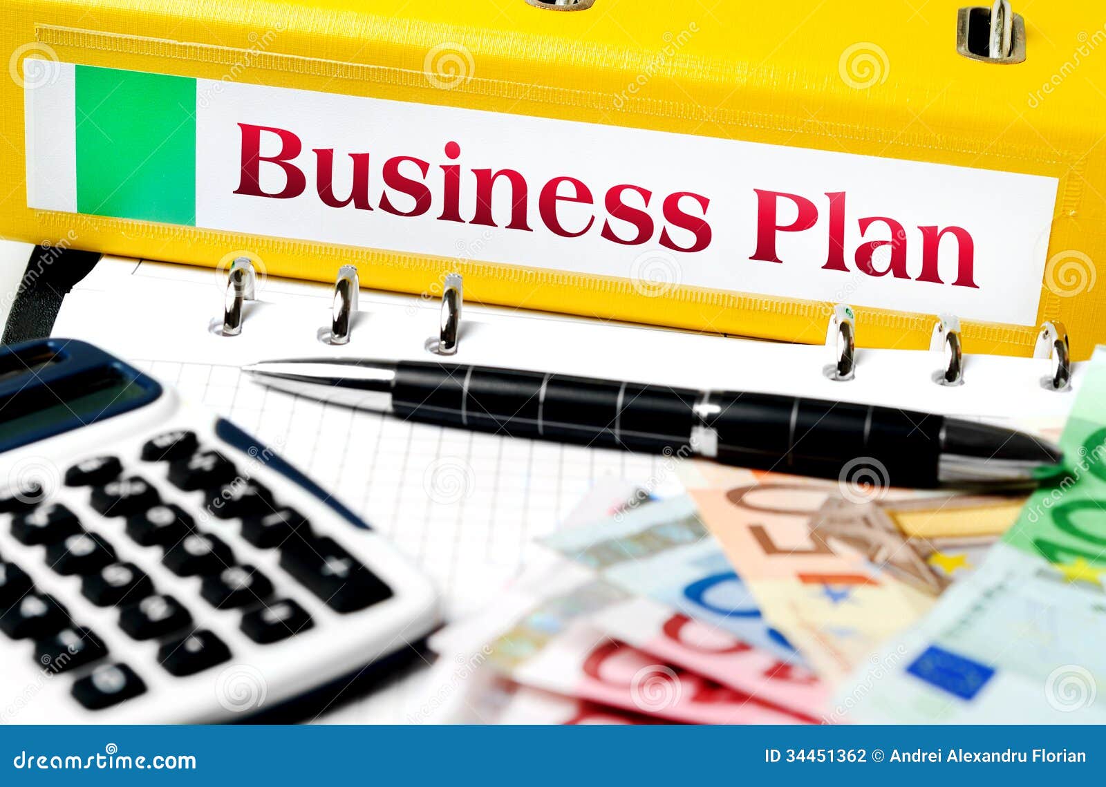 Business plan folder stock photo. Image of office, calculator - 34451362