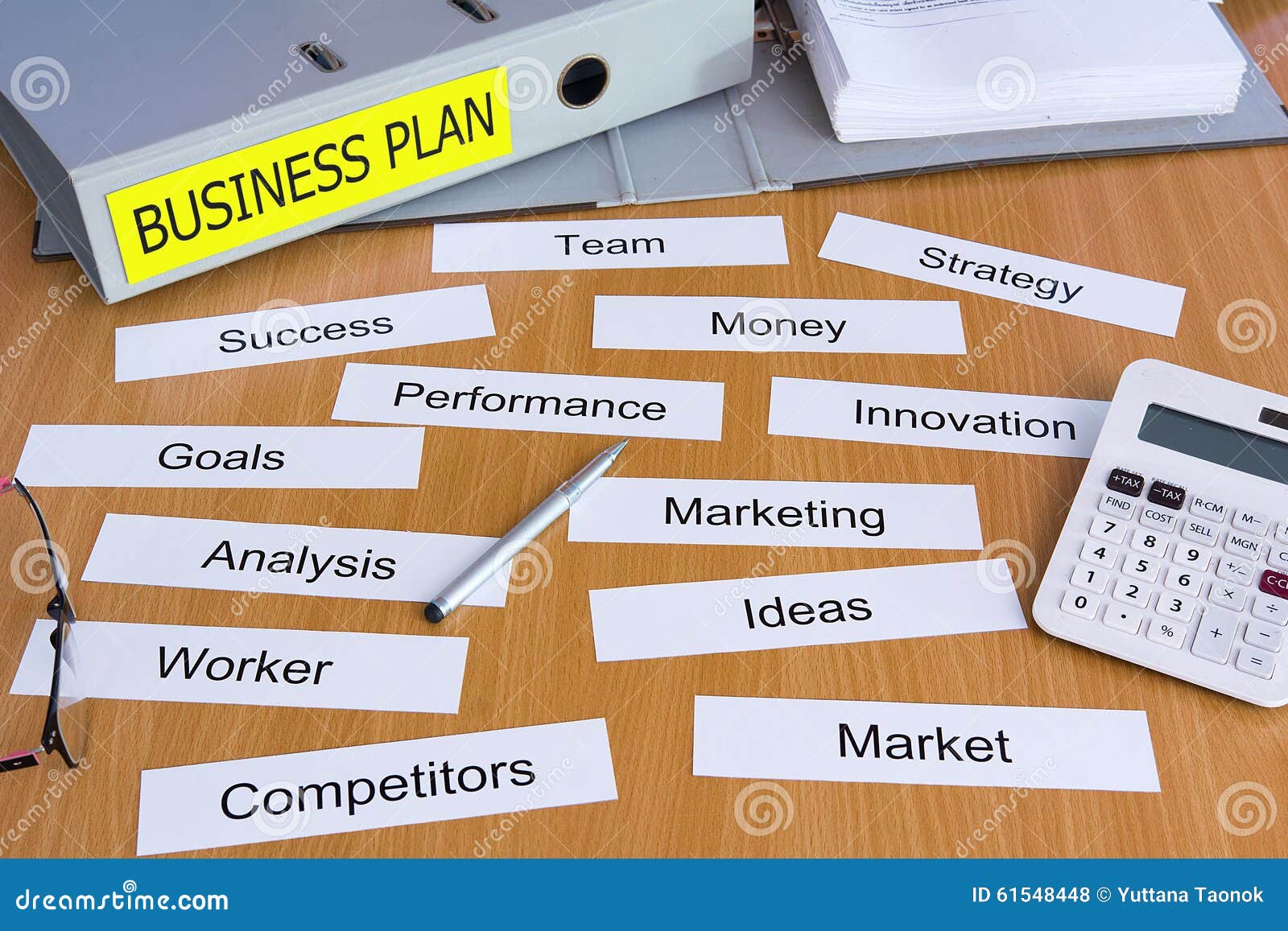 Business plan folder stock photo. Image of money, project - 61548448