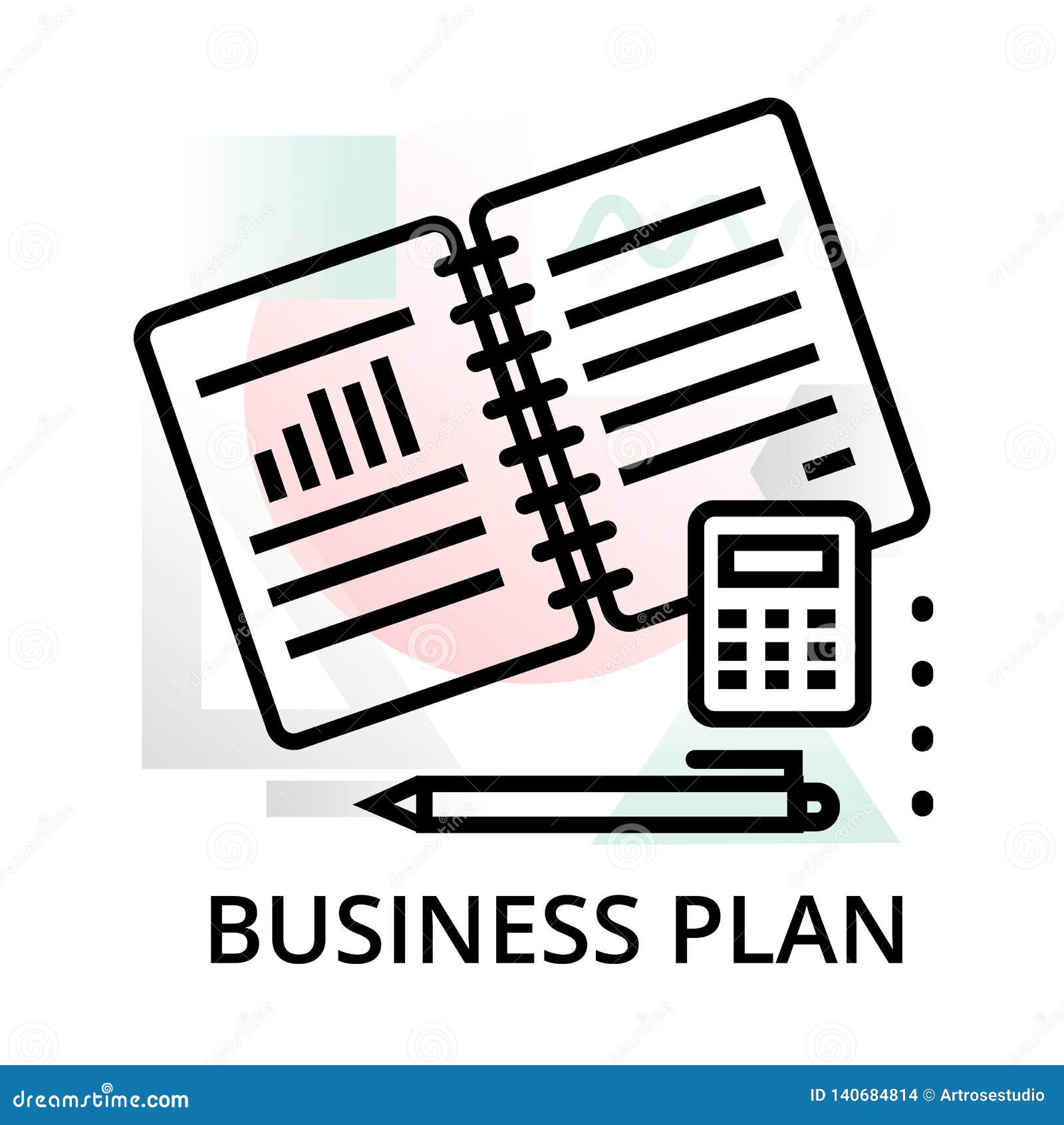 Business Plan Icon on Abstract Background Stock Vector - Illustration ...
