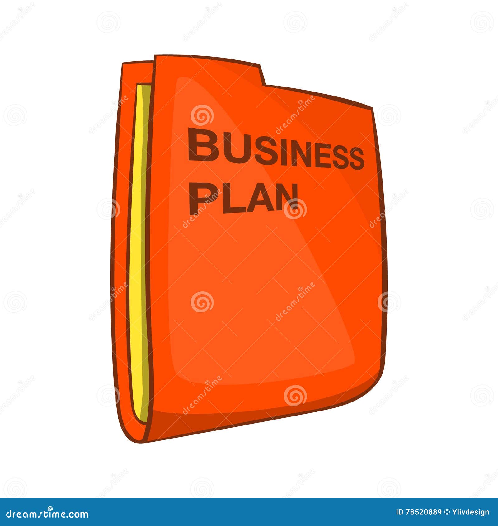 Business Plan Icon, Cartoon Style Stock Vector - Illustration of coffee ...