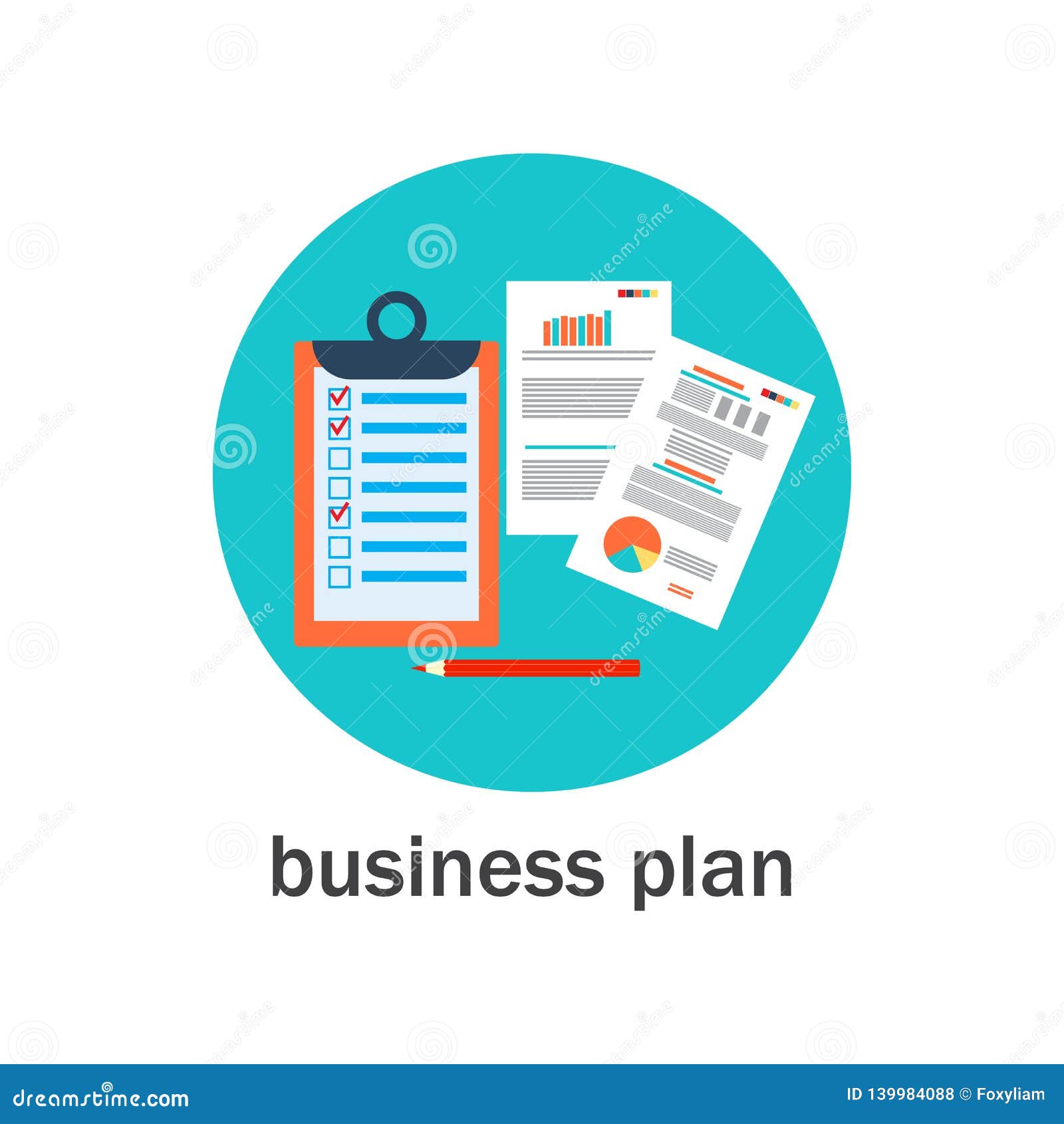 Business plan icon stock vector. Illustration of sign - 139984088