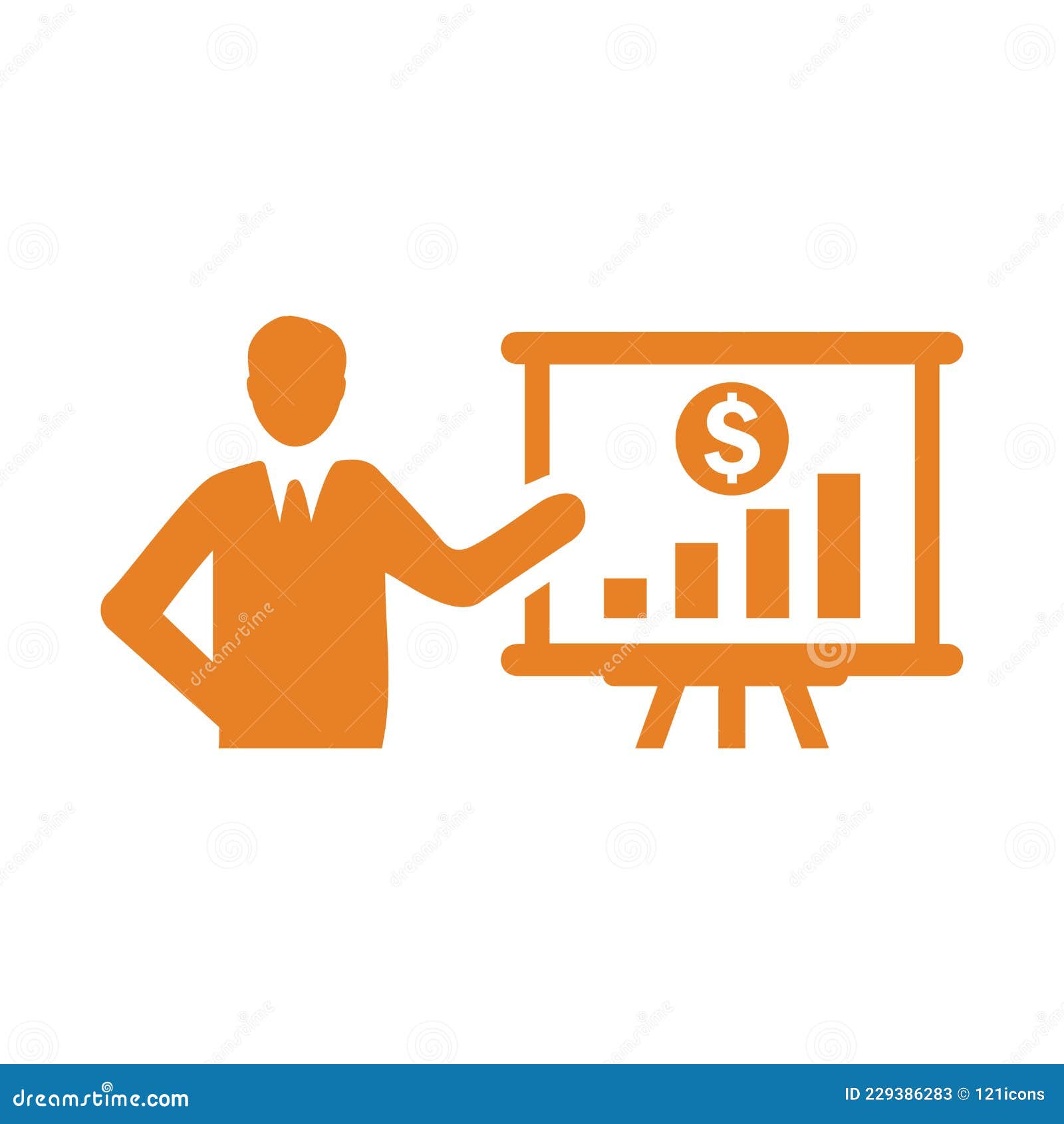 Business, Plan Icon. Orange Vector Design Stock Vector - Illustration ...