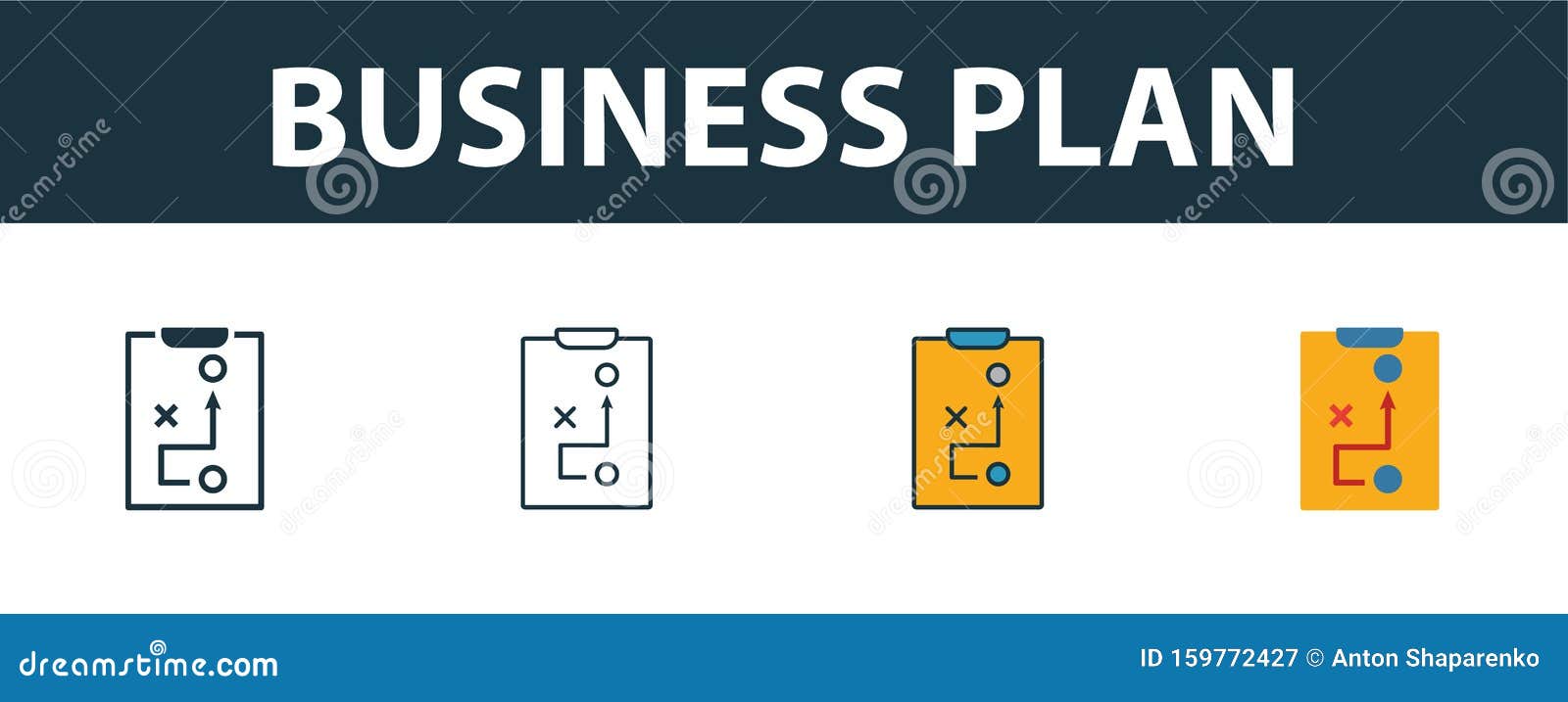 Business Plan Icon Set. Premium Symbol in Different Styles from Startup ...