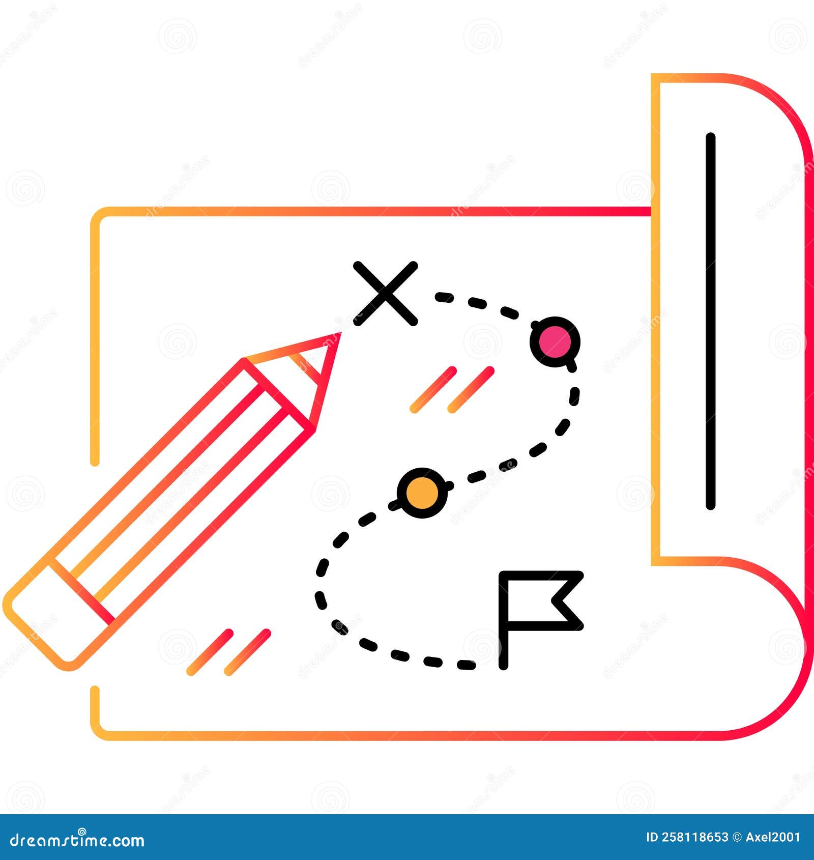 Business Plan Icon Strategy Vector Flat Design Stock Illustration ...