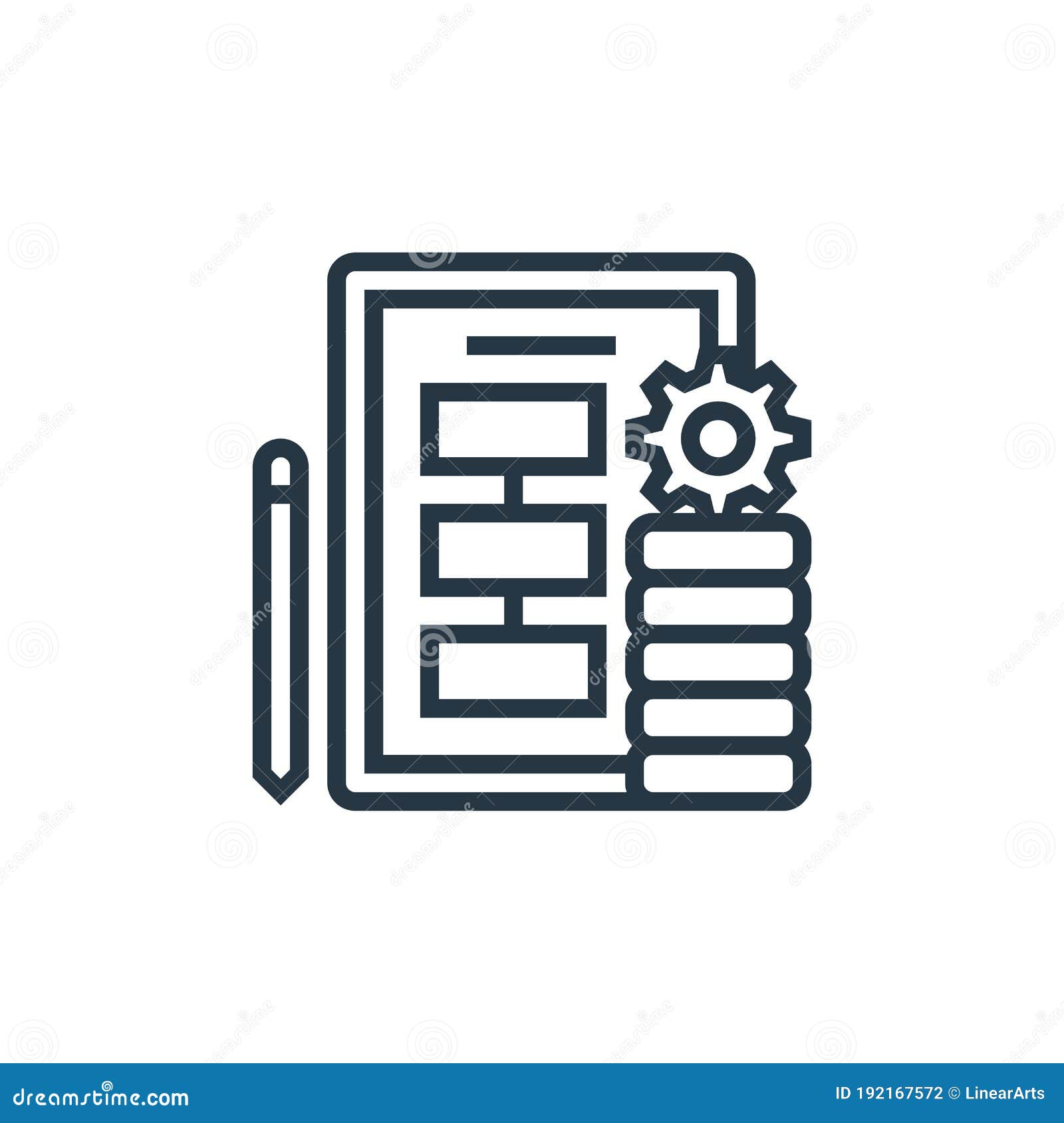 Business Plan Icon Vector from Business Model Canvas Concept. Thin Line ...