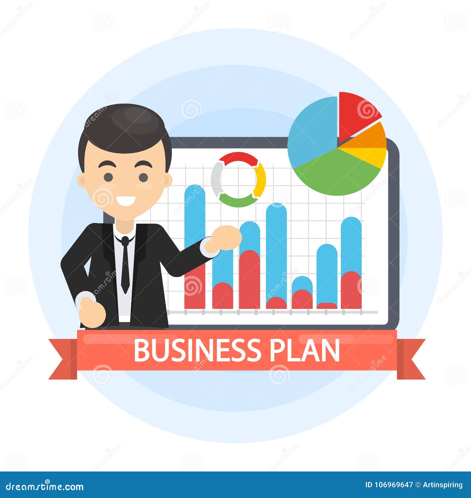 Business Plan Illustration. Stock Vector - Illustration of corporate ...