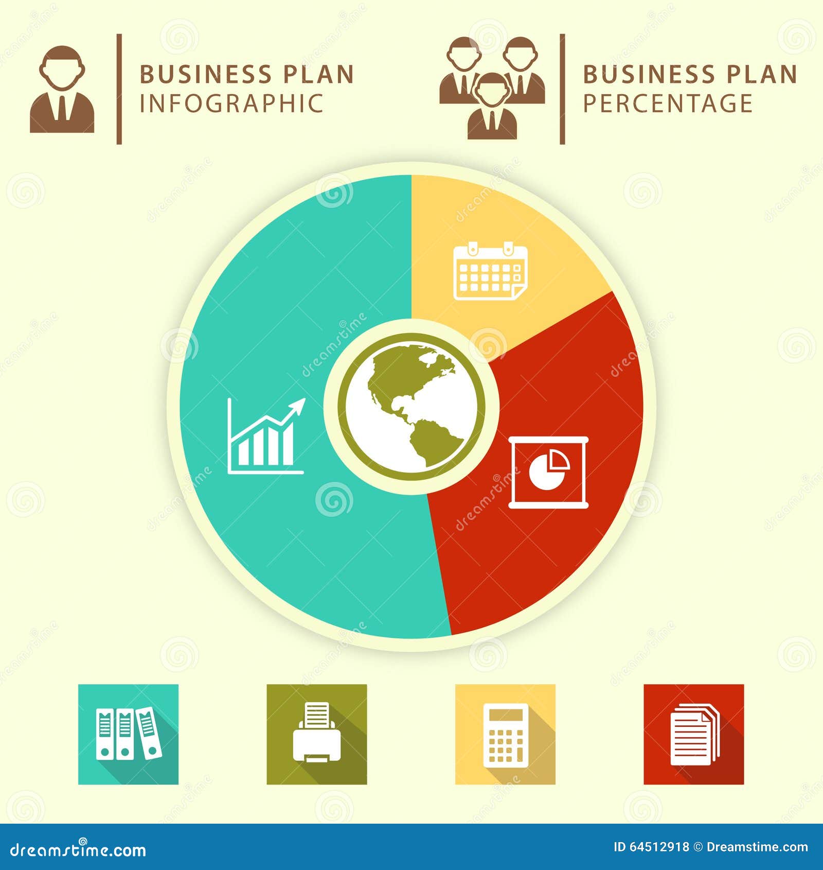 Business plan infographic stock illustration. Illustration of ...