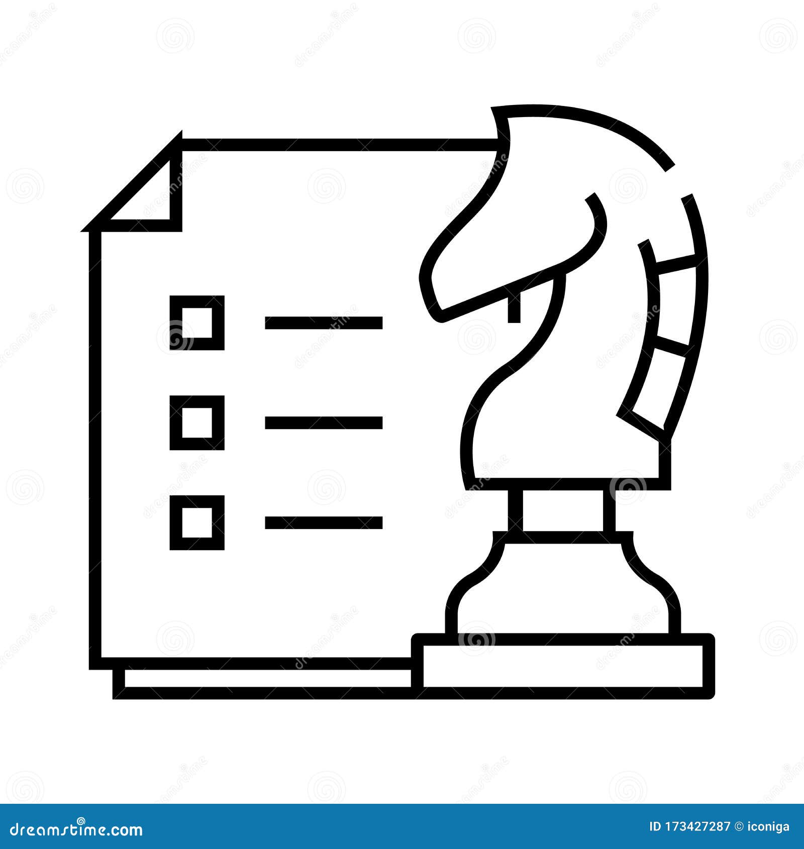 Business Plan Line Icon, Concept Sign, Outline Vector Illustration ...