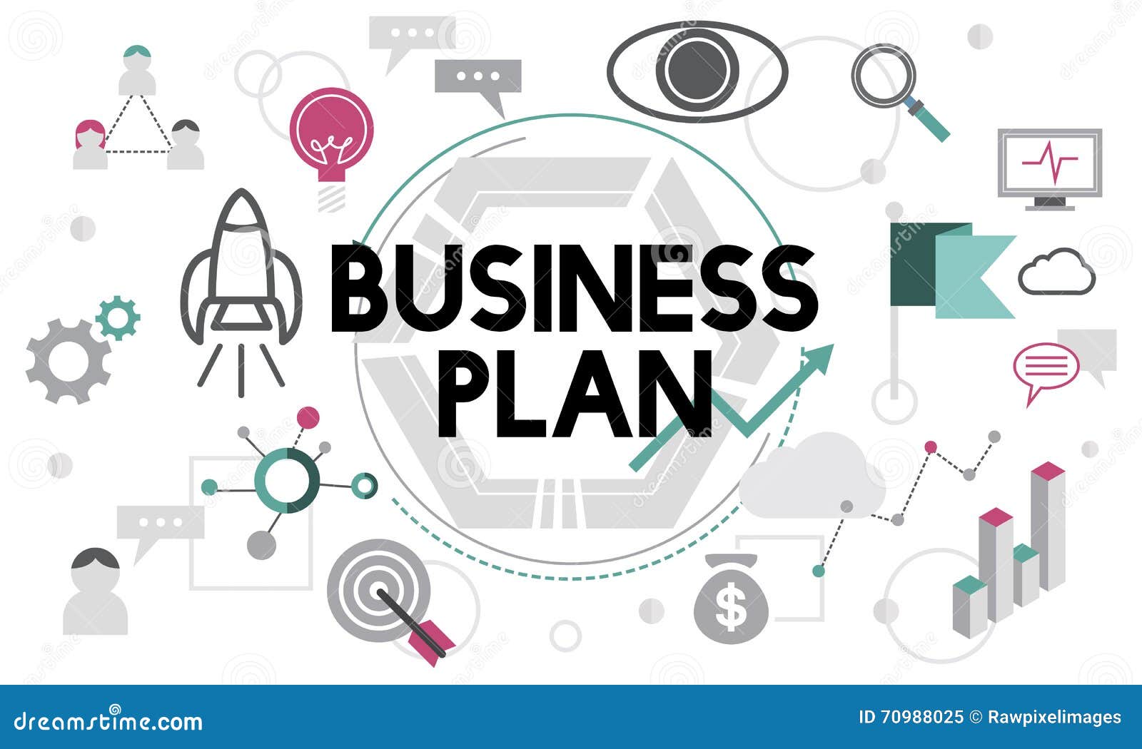 Business Plan Marketing Strategy Vision Planning Concept Stock ...