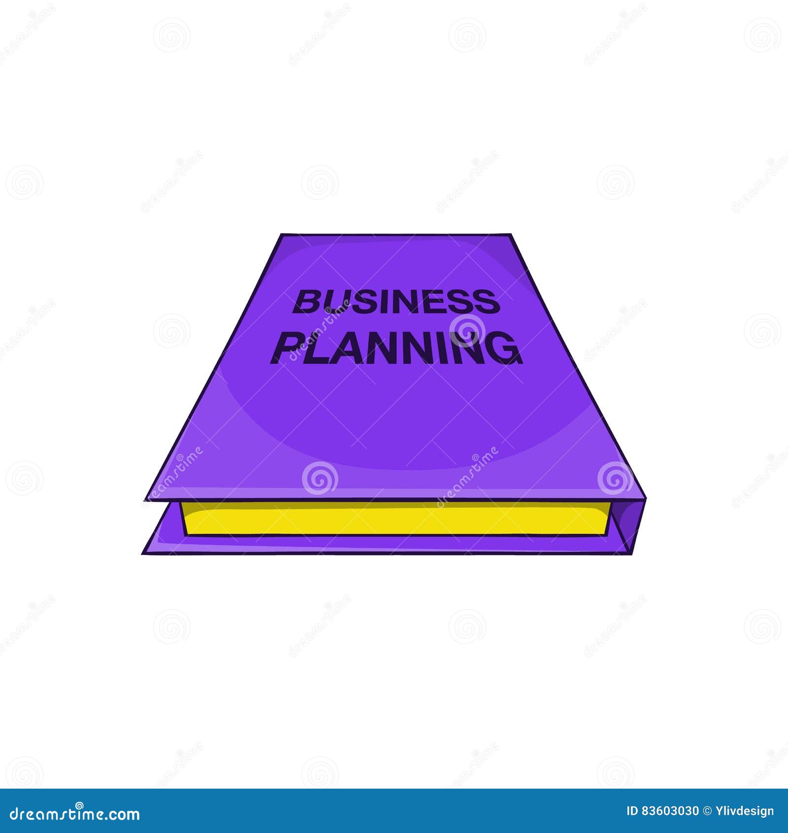 Business Plan Notebook Icon, Cartoon Style Stock Vector - Illustration ...