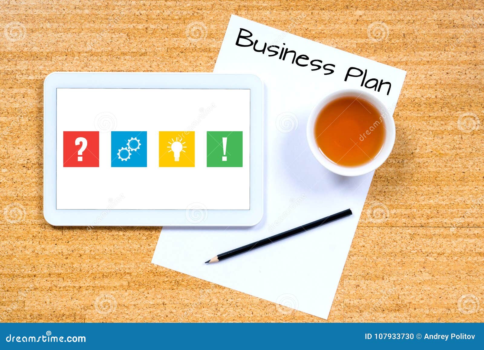 Business Plan and Realization Steps Concept Stock Photo - Image of ...
