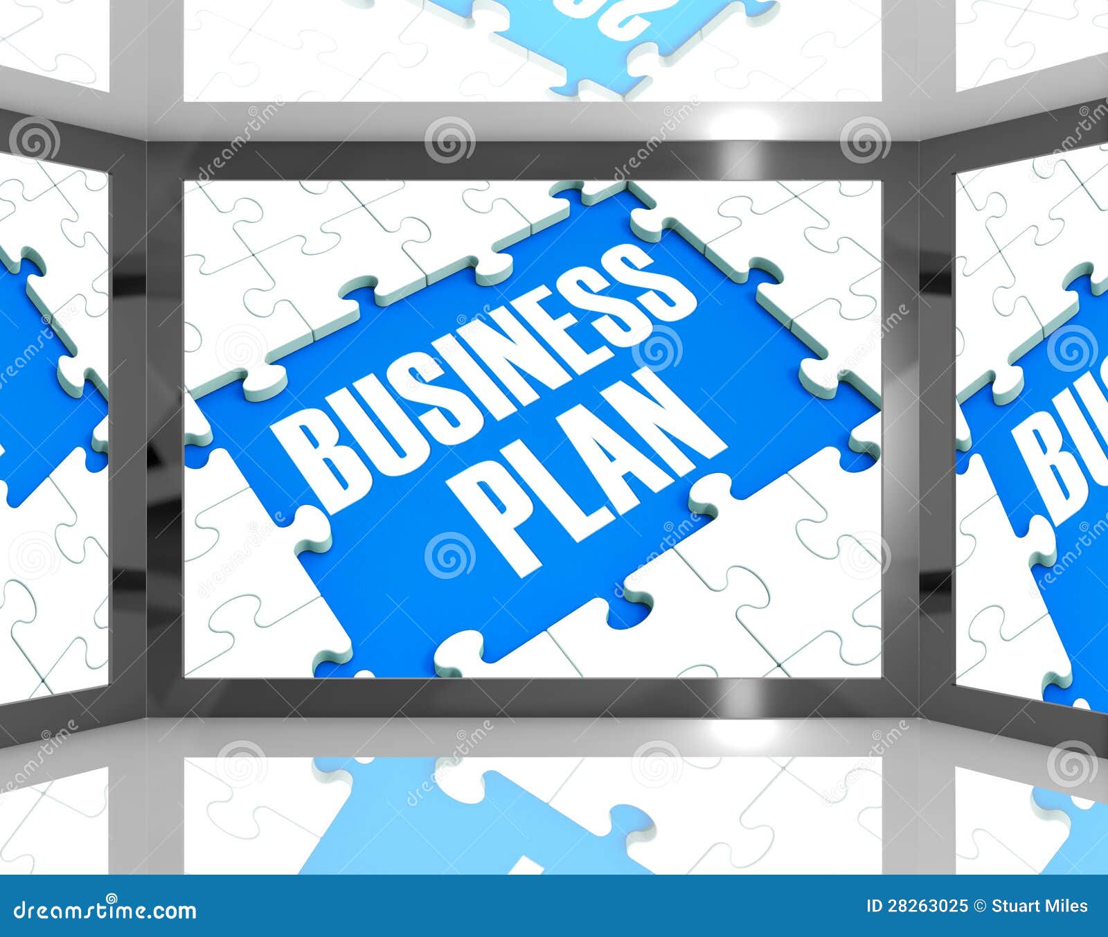 Business Plan on Screen Shows Marketing Strategies Stock Illustration ...