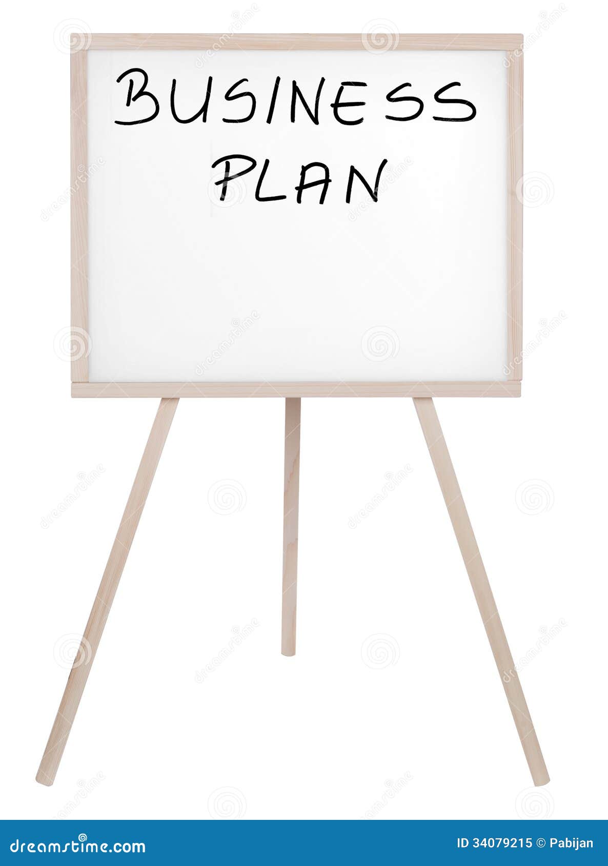 Business Plan Sign and Empty Places on Whiteboard Stock Image - Image ...