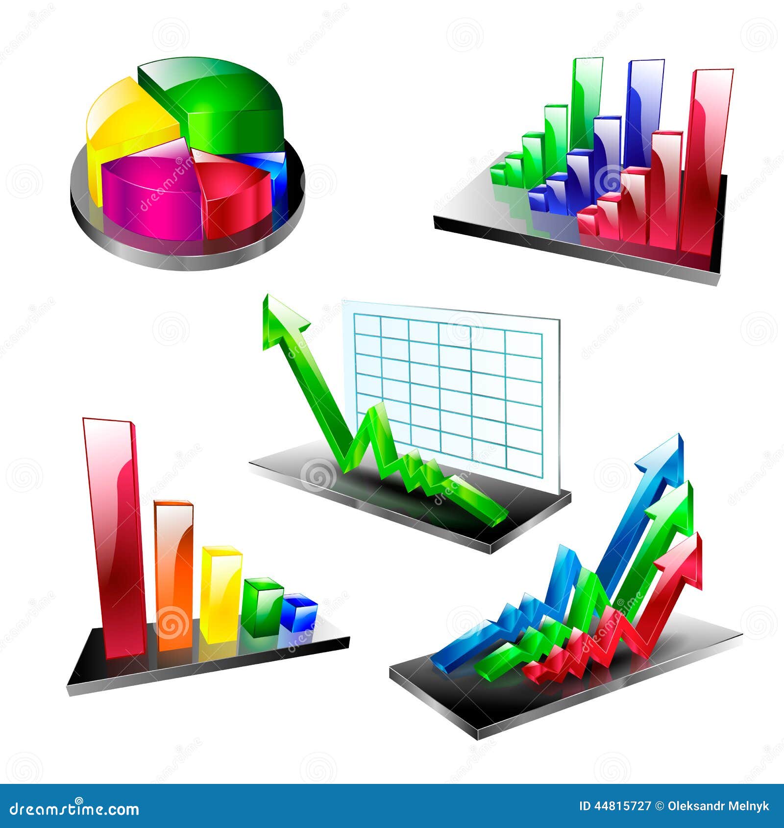 Business Plan Symbol Element Set Icons Arrow Stock Vector ...