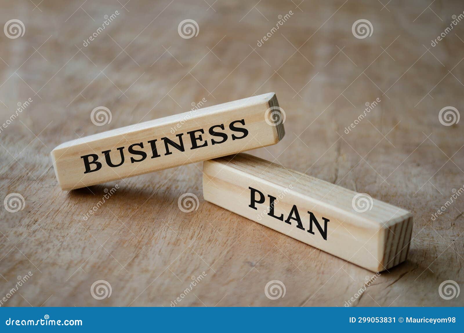 Business Plan Text on Wooden Blocks. Business Concept Stock Image ...